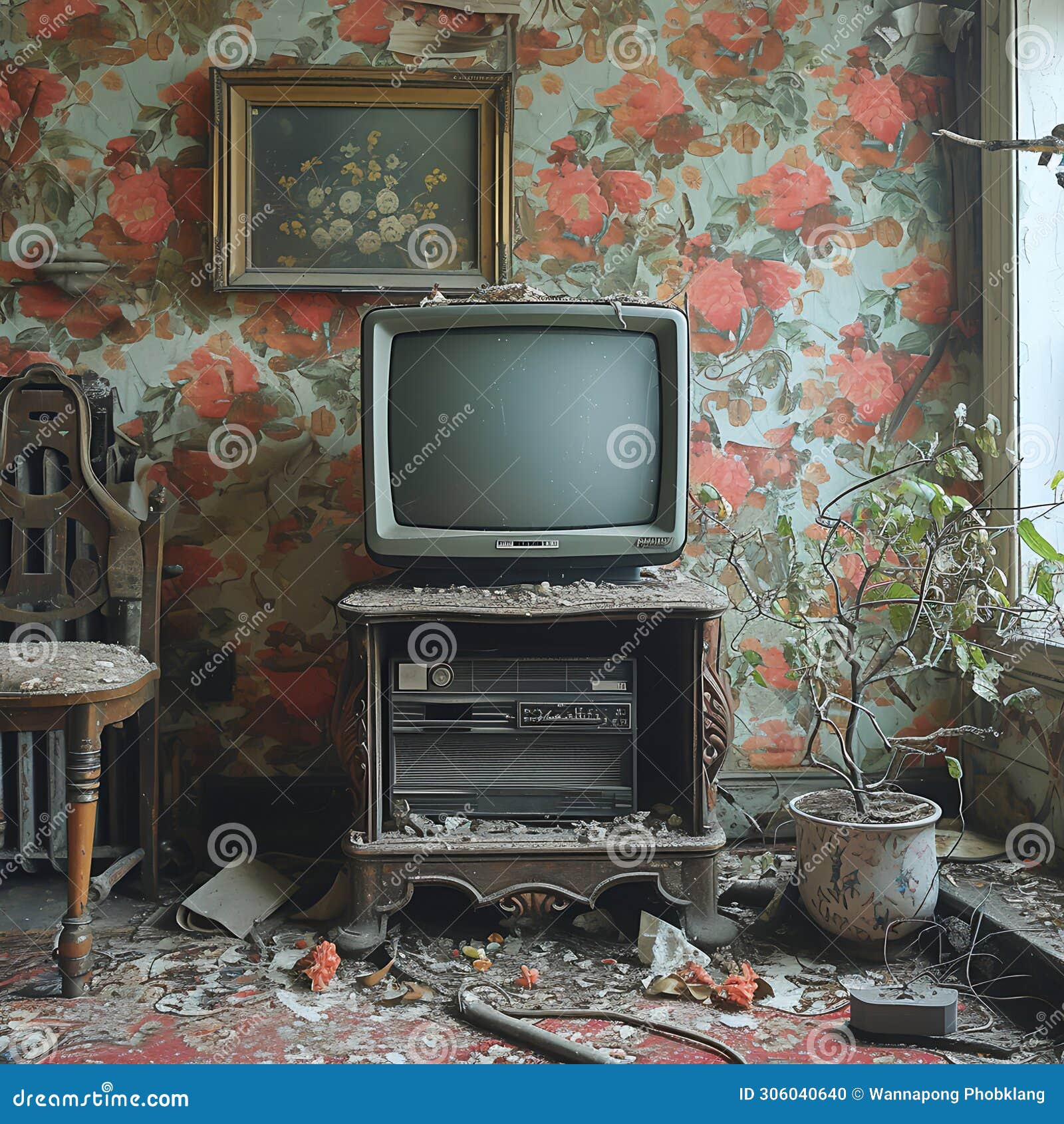 Television Screen S Technical Malfunction Digital Disruption ...