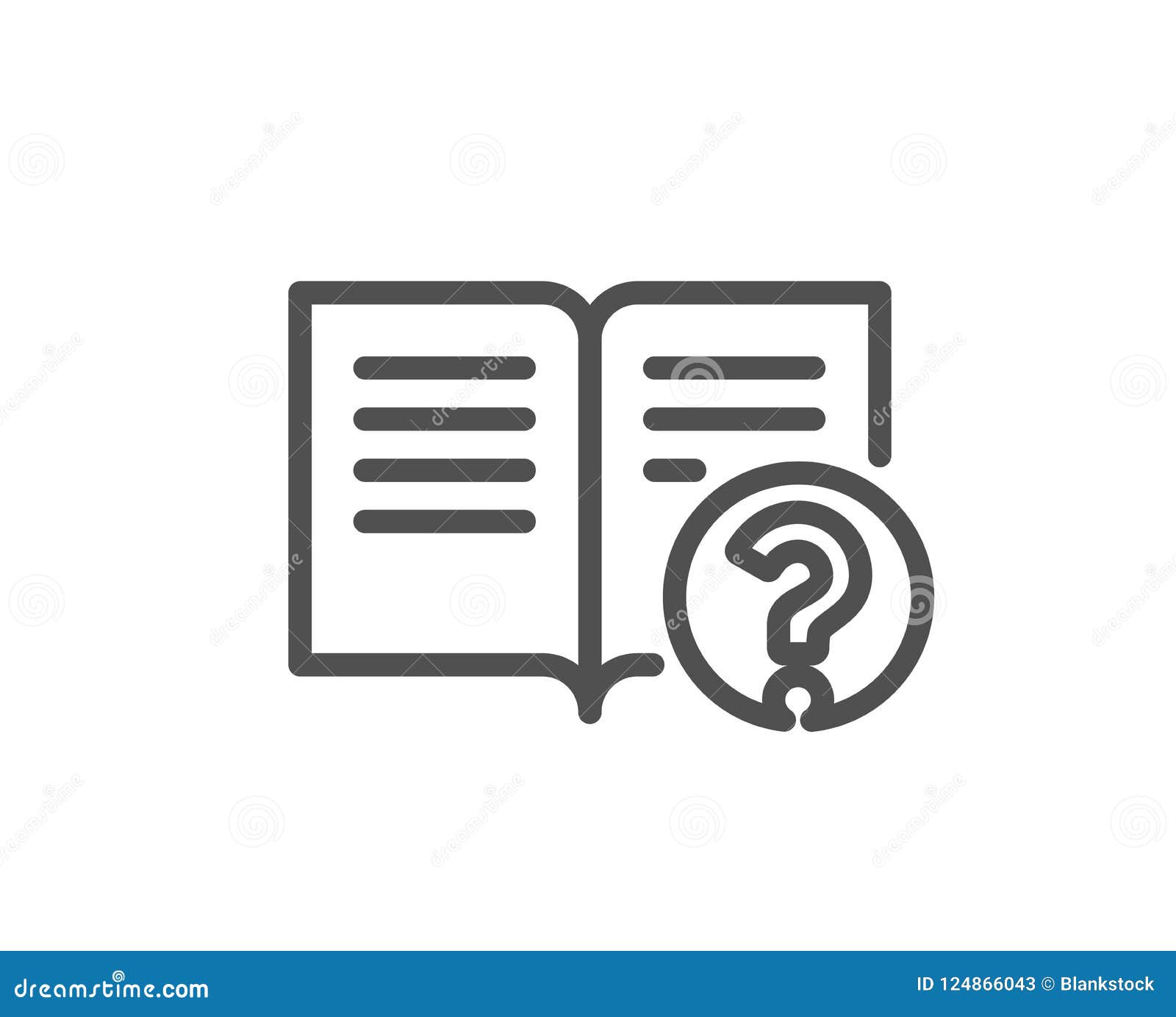 Technical Help Line Icon. Instruction Sign Stock Vector - Illustration ...