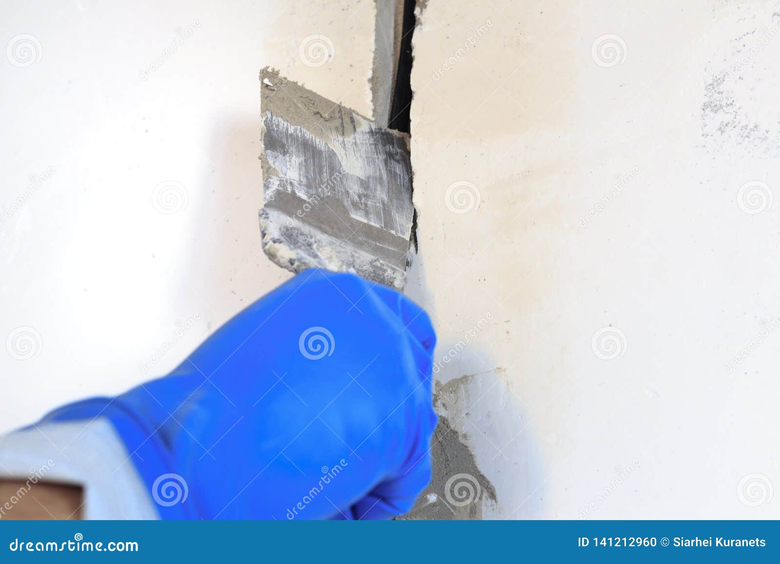 . Technical Hole in it is an Electrical Wire. the Wall is White. Master ...