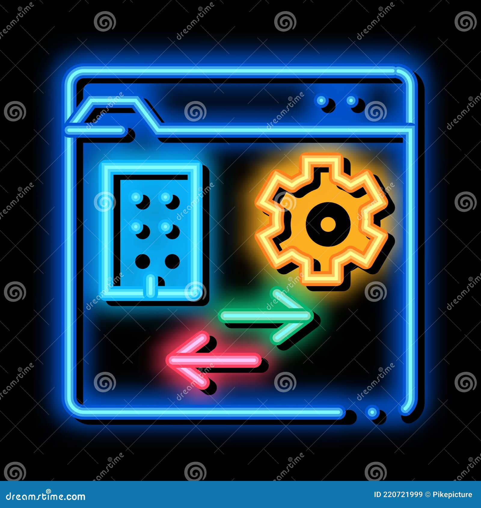 Technical Home Folder Icon Vector Outline Illustration | CartoonDealer ...