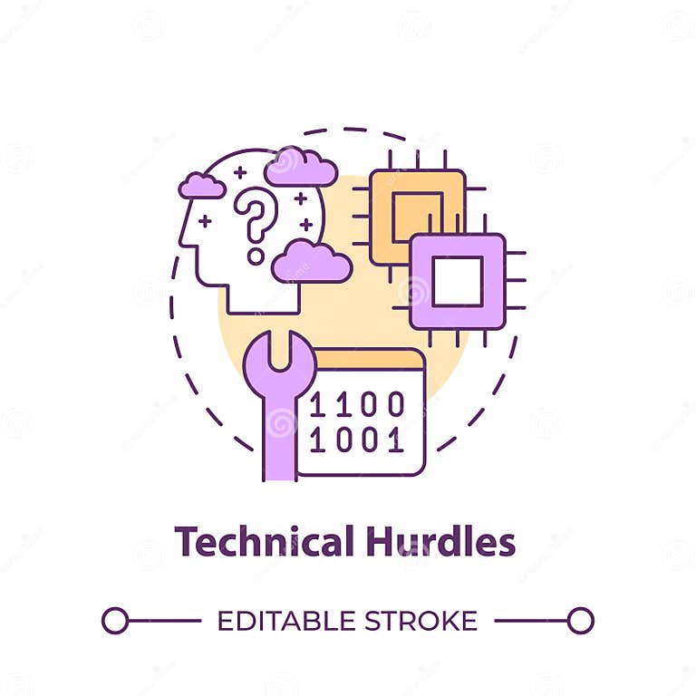 Technical Hurdles Multi Color Concept Icon Stock Vector - Illustration ... Technical Hurdles Multi Color Concept Icon Stock Vector - Illustration ...