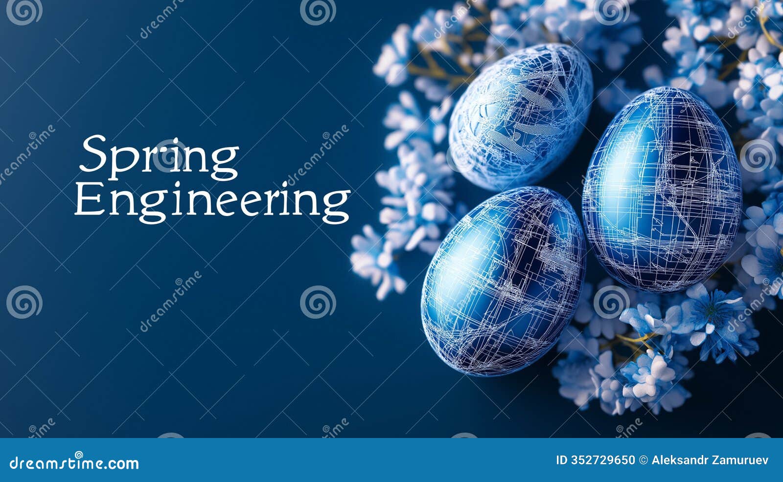 Technical Illustration Features Easter Eggs in a Monochromatic Palette ...