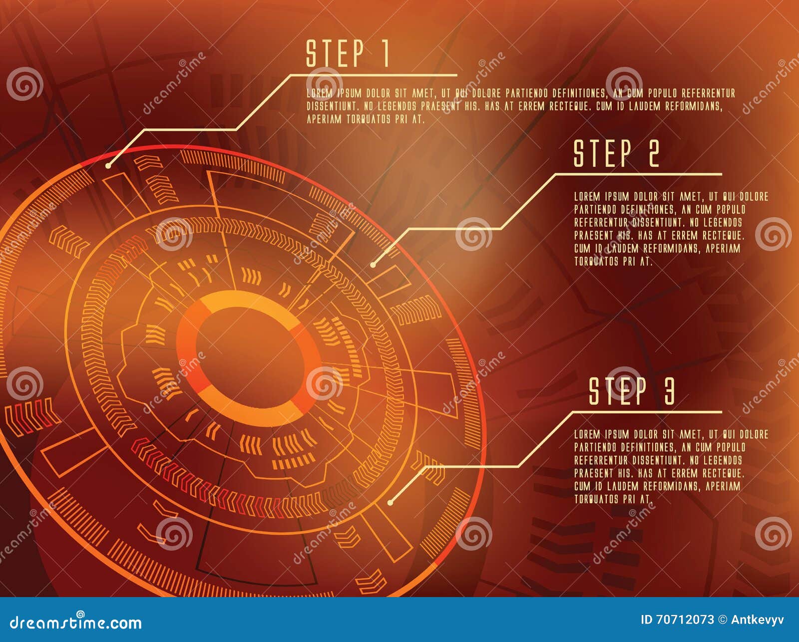 Technical Infographic Template Stock Vector - Illustration of science ...