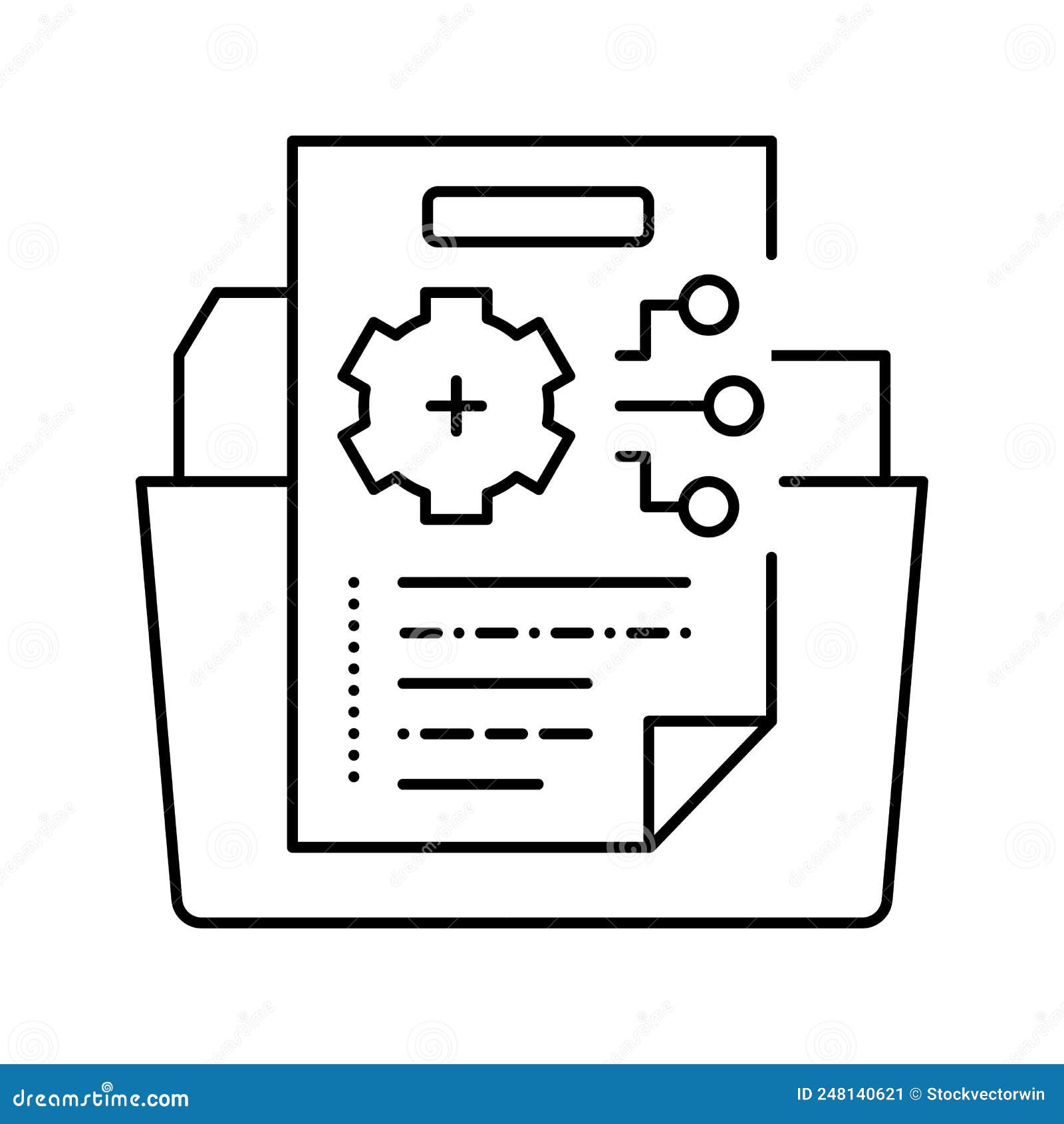 Technical Information Line Icon Vector Illustration Stock Vector ...