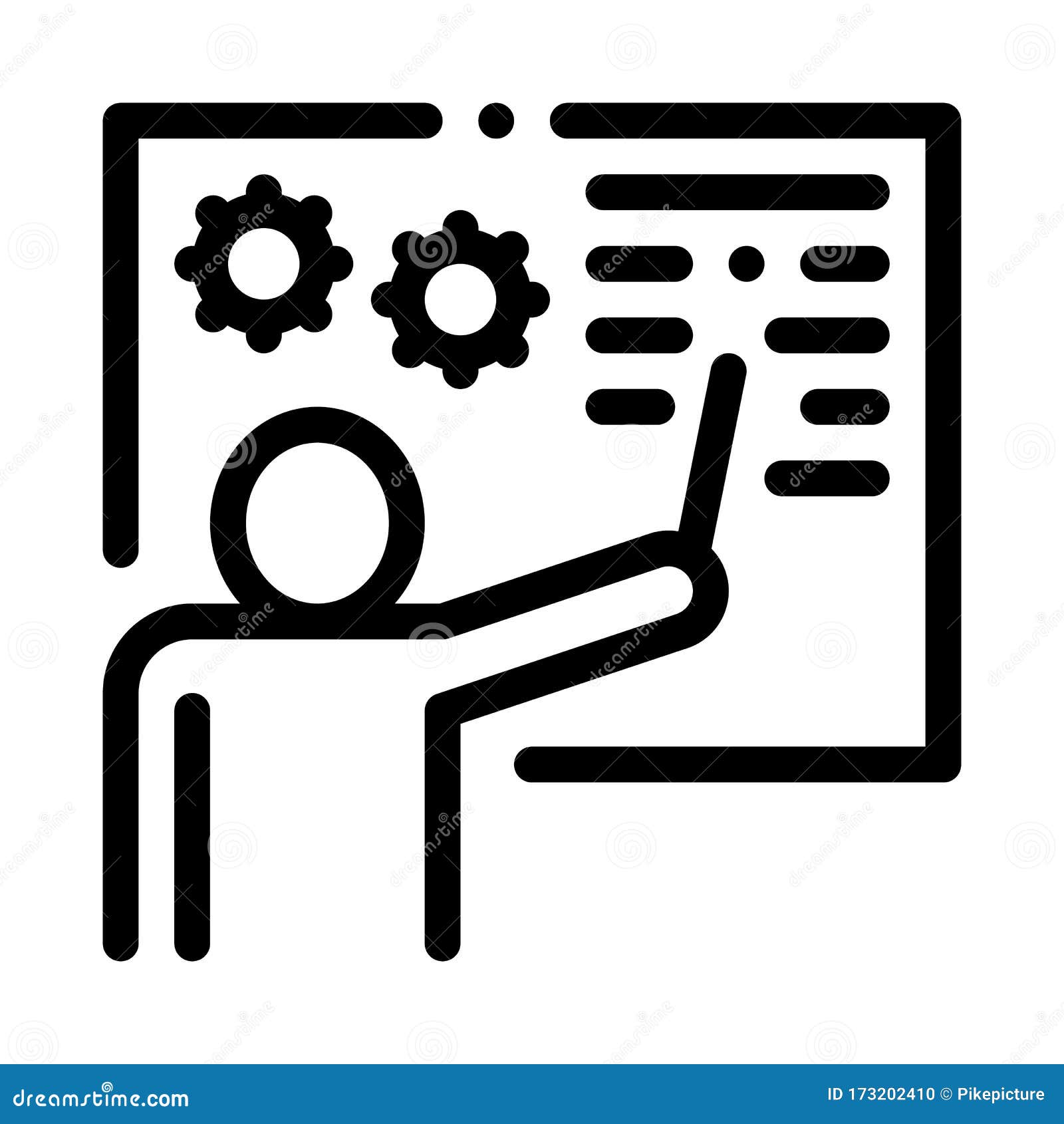 Technical Lesson Icon Vector Outline Illustration Stock Vector ...