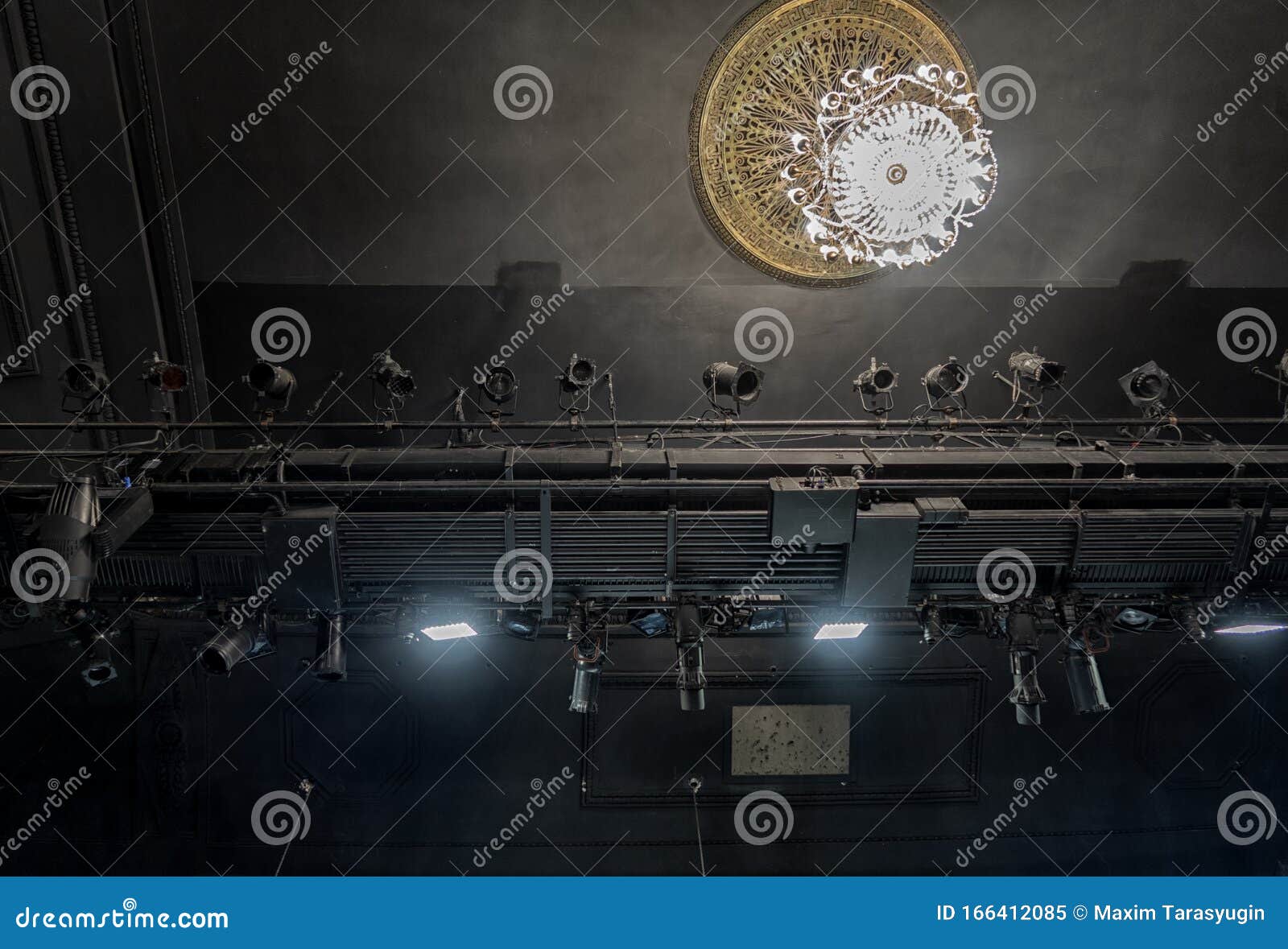 Technical Lights that the Stage at Theater. Stock Image - Image of ...