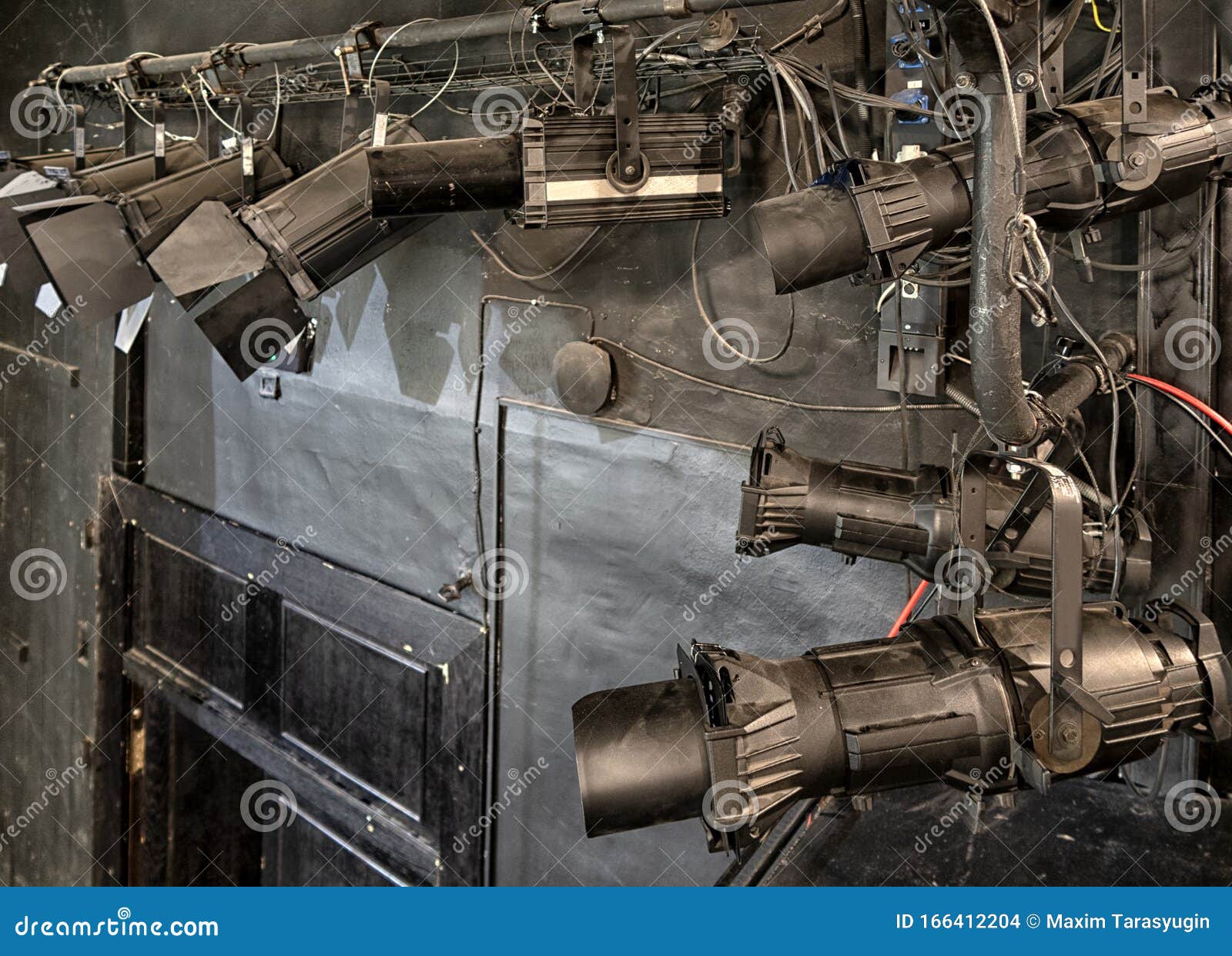 Technical Lights that the Stage at Theater. Stock Photo - Image of ...