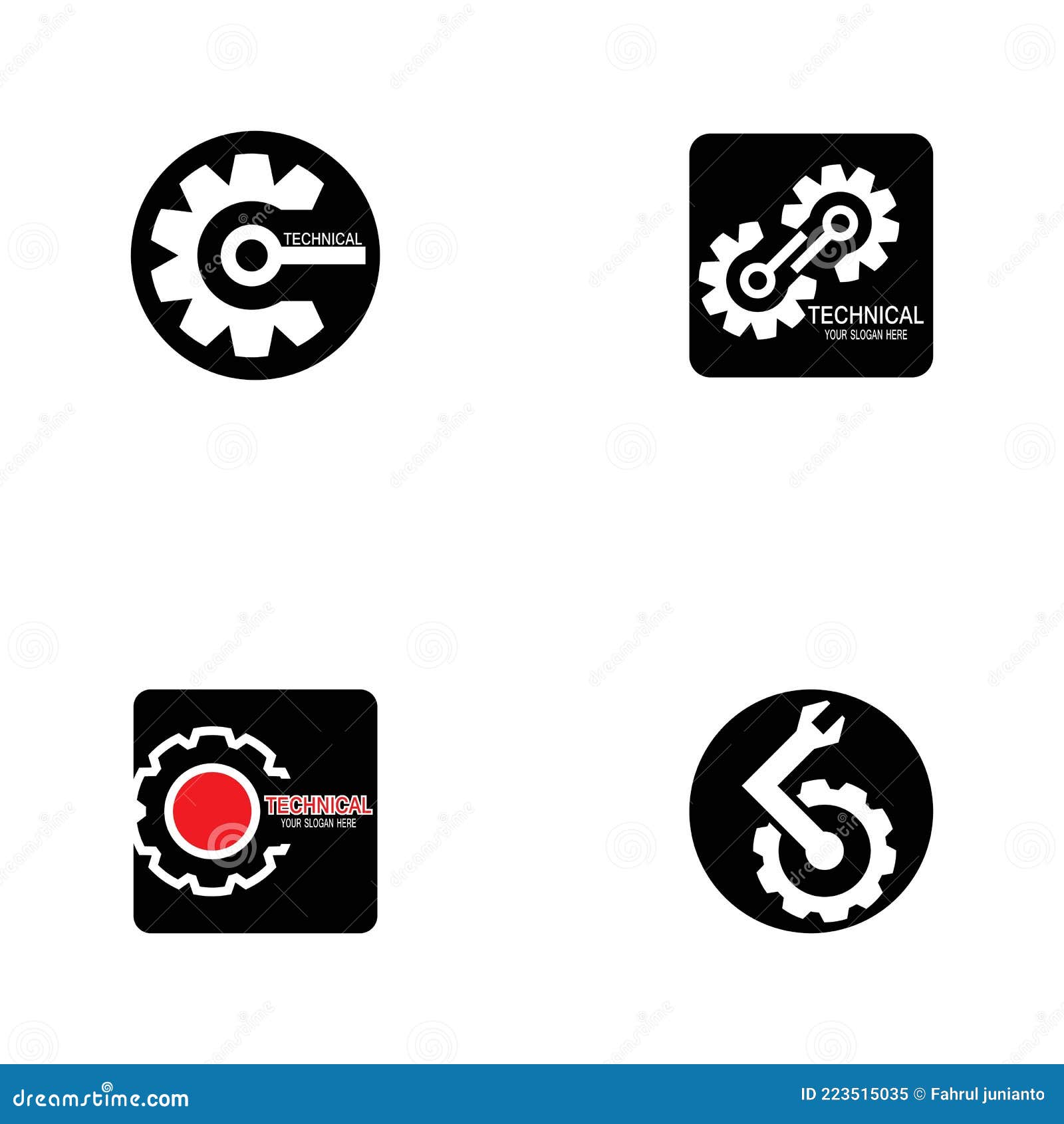 Technical Logo Design Vector Template Stock Vector - Illustration of ...