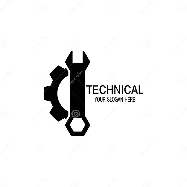 Technical Logo Design Vector Template Stock Vector - Illustration of ...