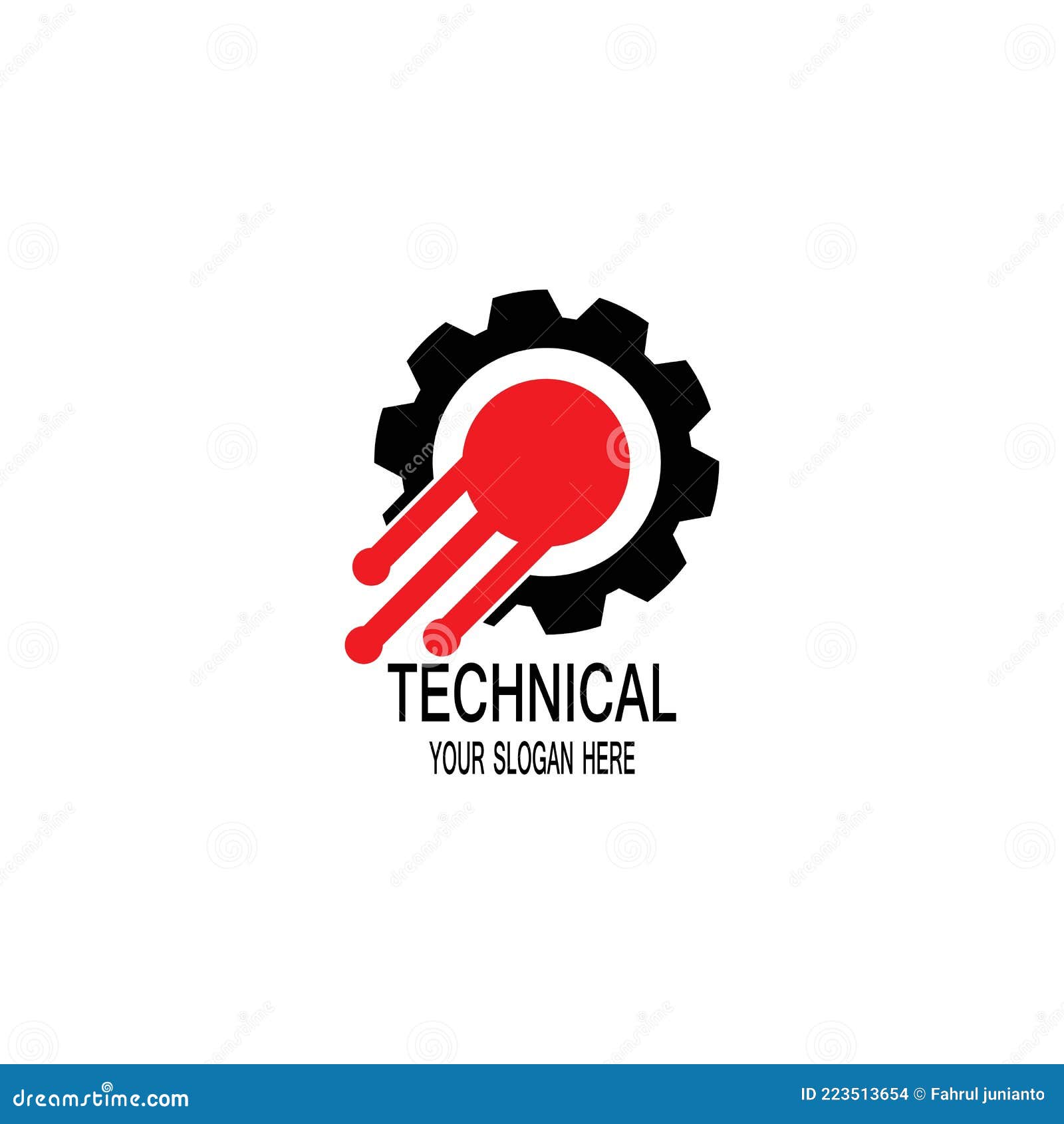 Technical Logo Design Vector Template Stock Vector - Illustration of ...