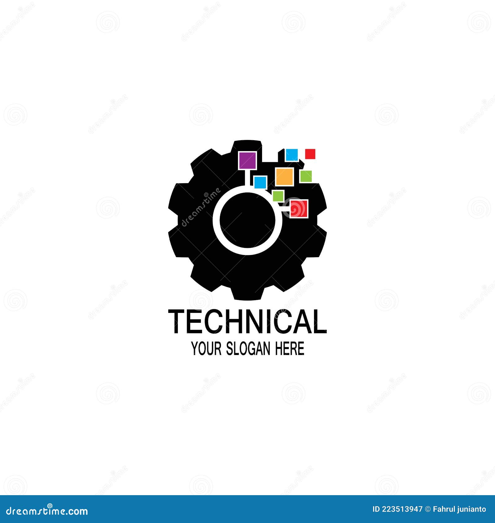 Technical Logo. Vector Illustration For A Logo, Sticker, Or Emblem ...