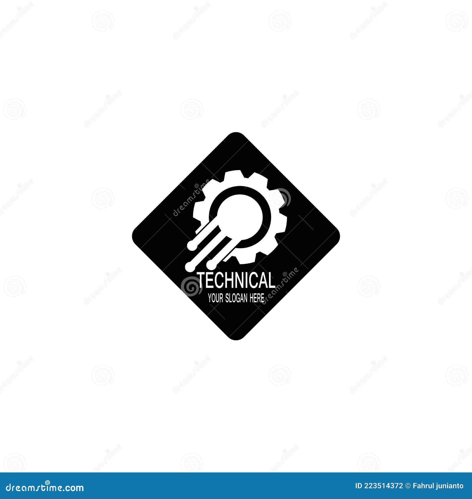 Technical Logo Design Vector Template Stock Vector - Illustration of ...