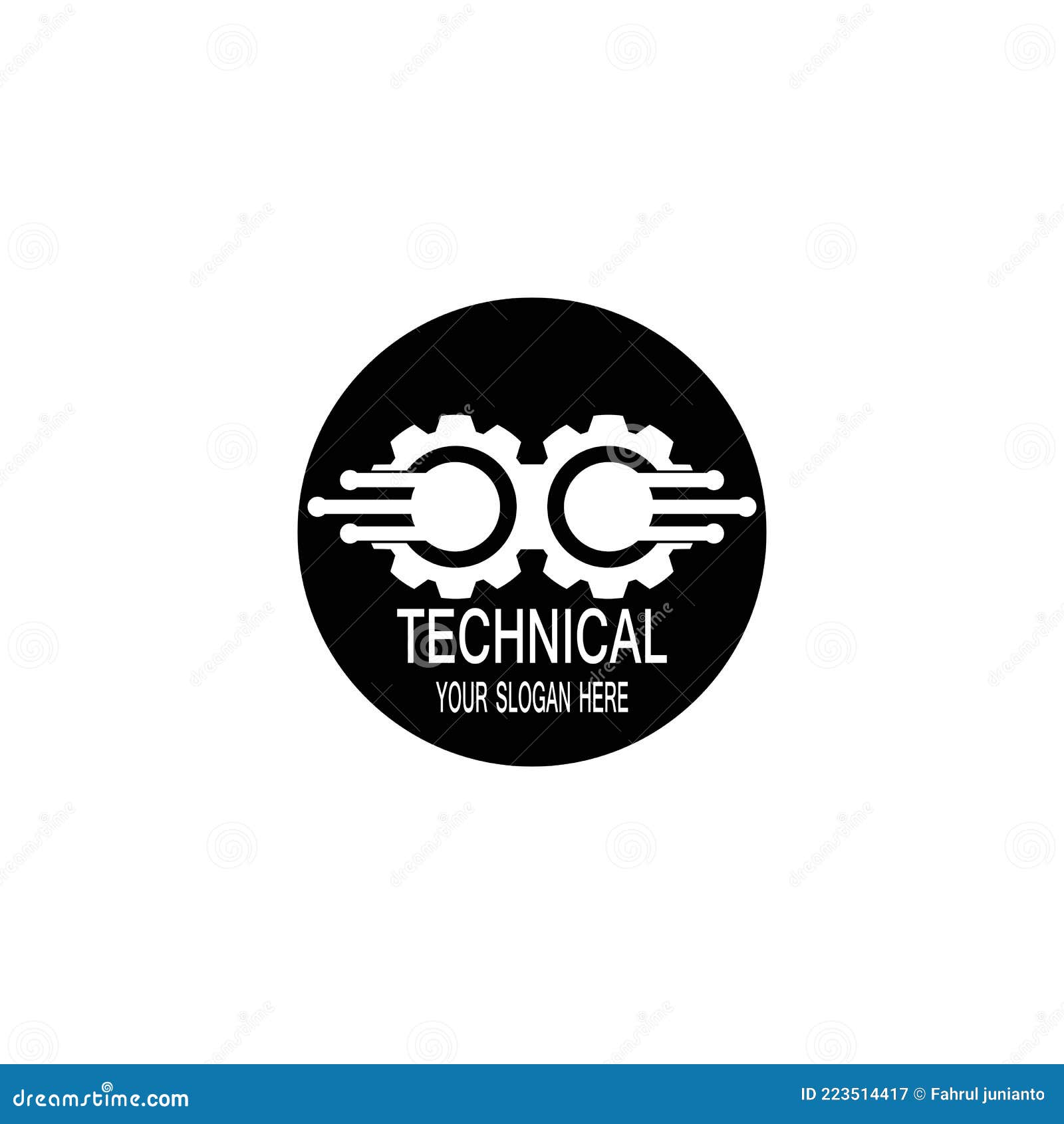 Technical Logo Design Vector Template Stock Vector - Illustration of ...