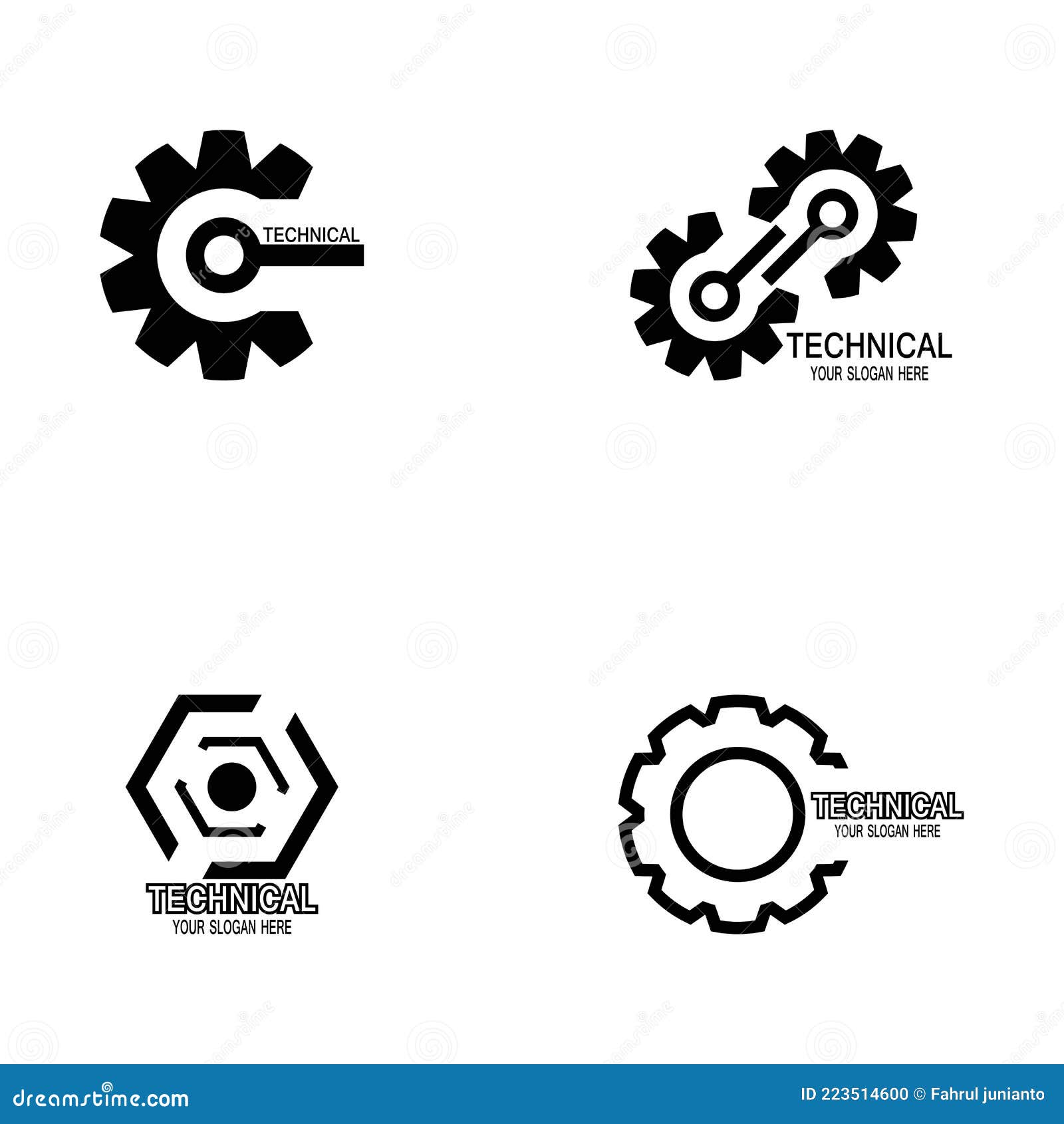 Technical Logo Design Vector Template Stock Vector - Illustration of ...