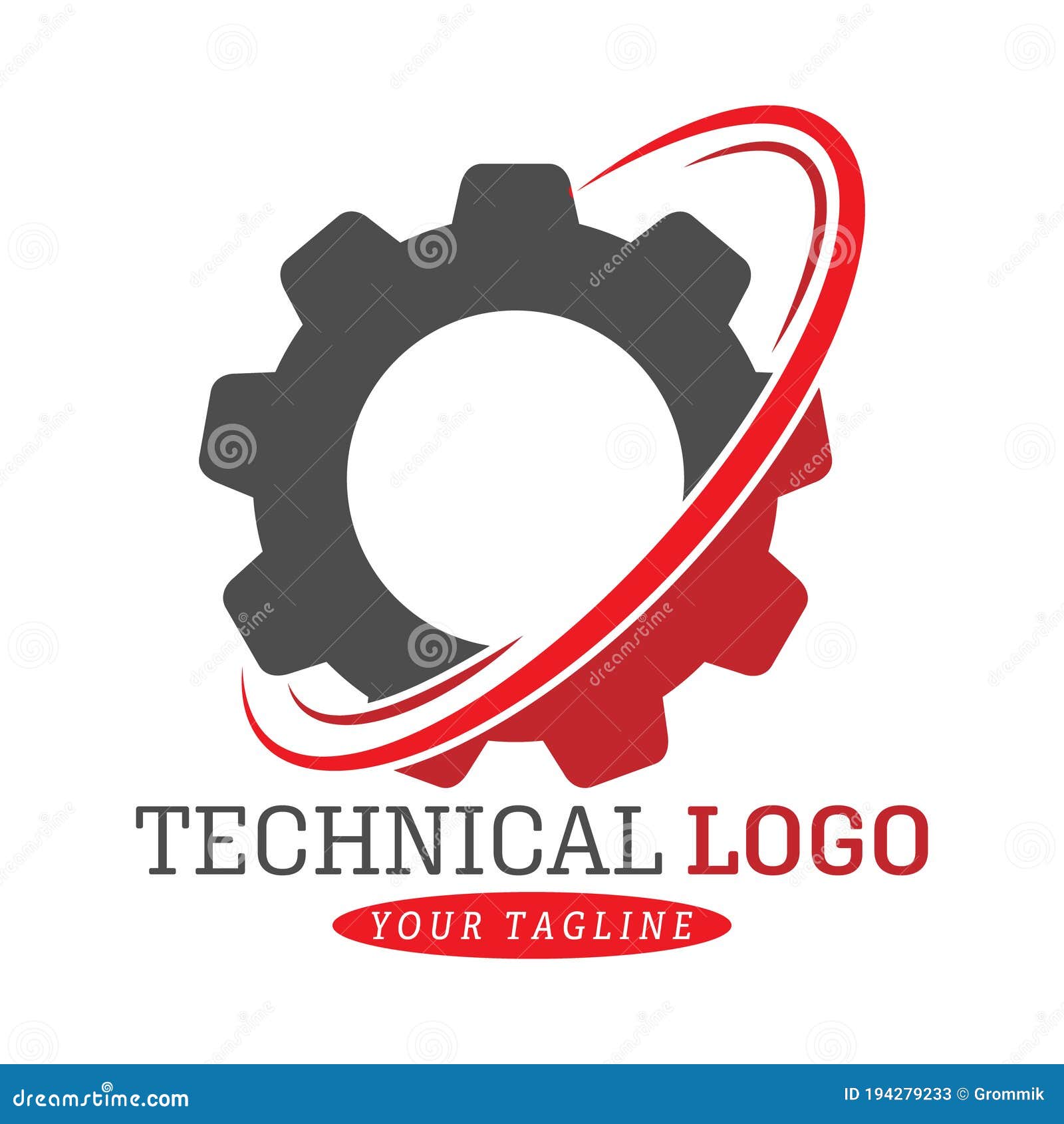 Technical Logo. Vector Illustration for a Logo, Sticker, or Emblem ...