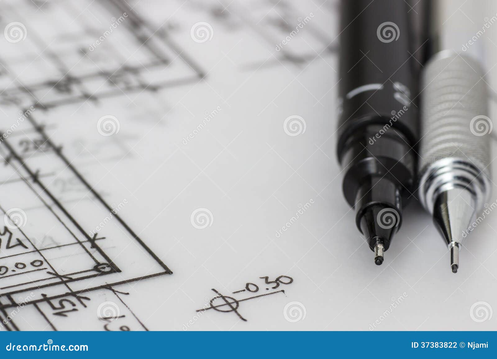 Technical and Mechanical Pen Stock Photo - Image of architecture, grip ...