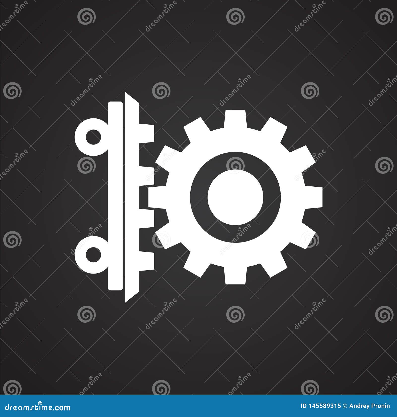 Technical Mechanisms Icon on Background for Graphic and Web Design ...