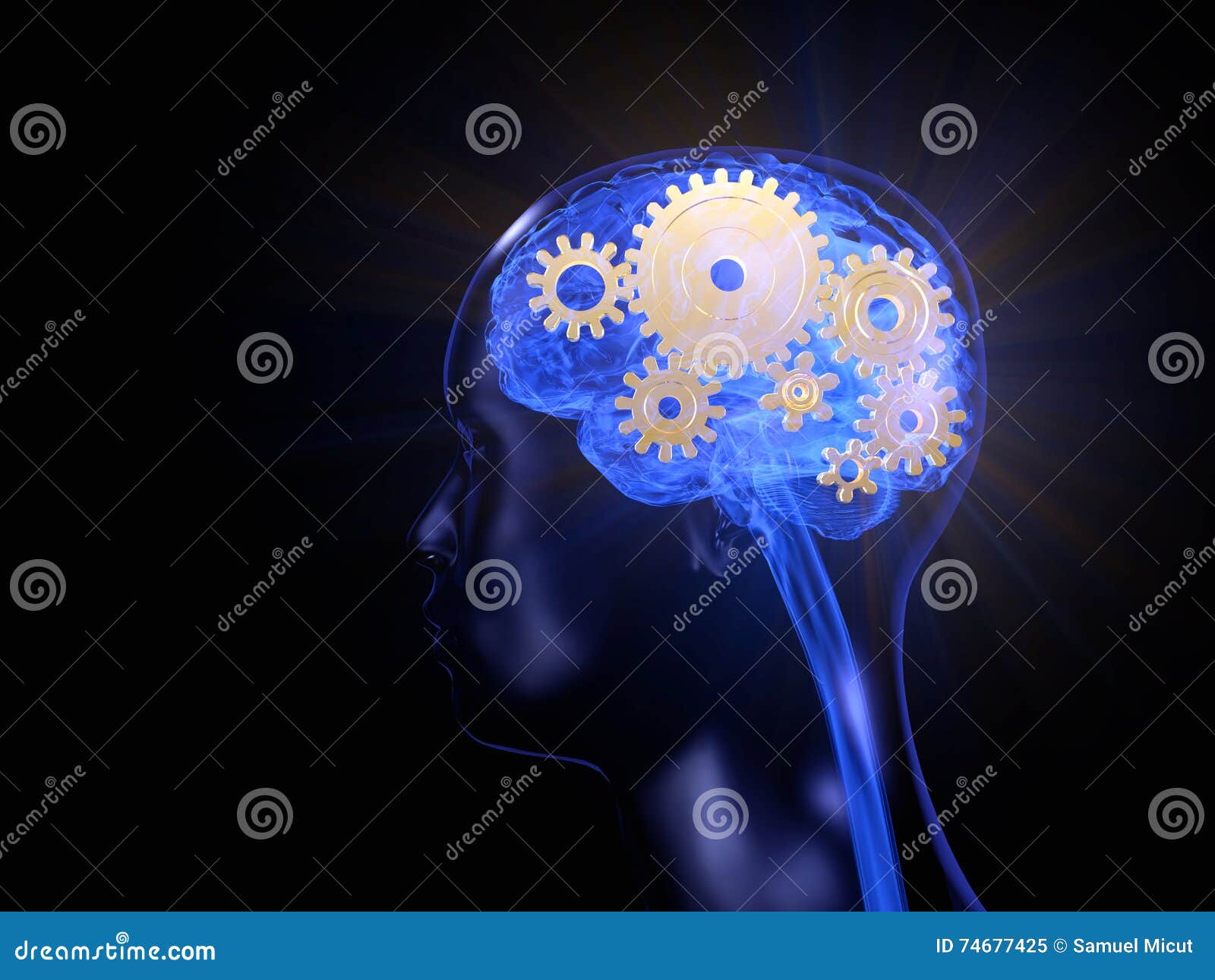 The technical mind stock illustration. Illustration of mechanism - 74677425
