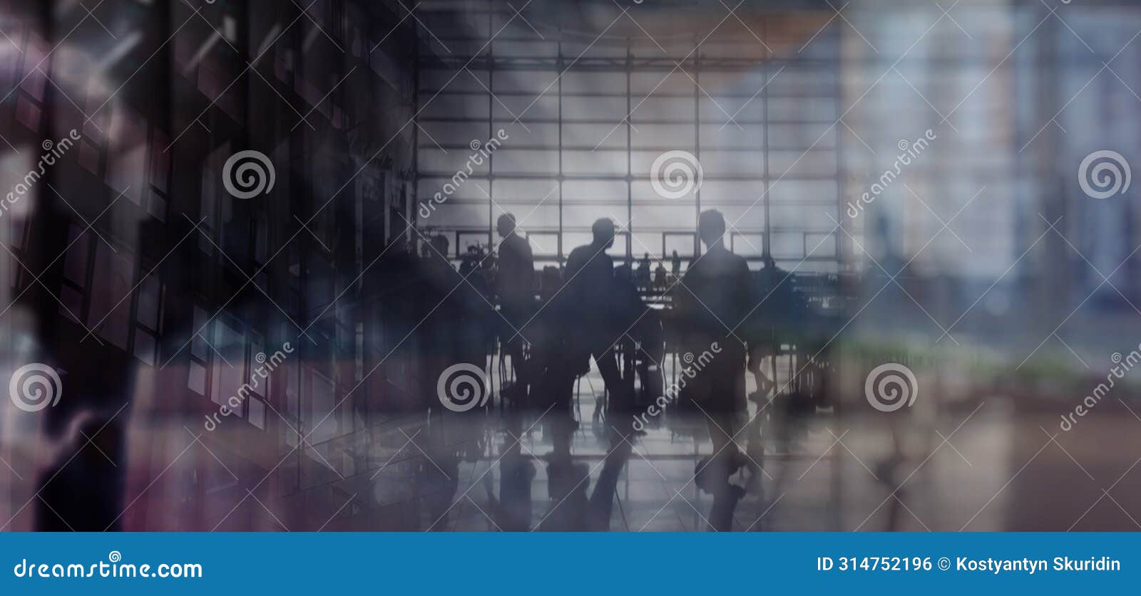 A Technical Modern Urban Background with People and Bustle in the ...