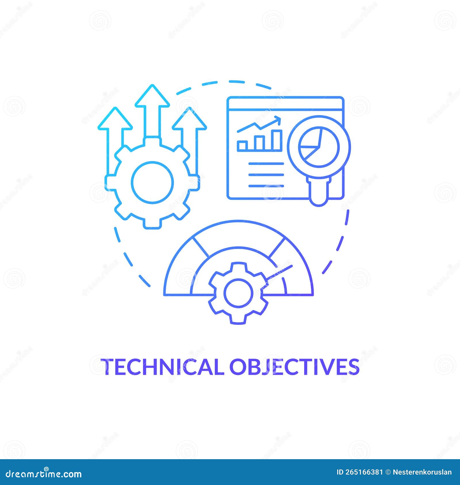 Technical Objectives Blue Gradient Concept Icon Stock Illustration ... Technical Objectives Blue Gradient Concept Icon Stock Illustration ...