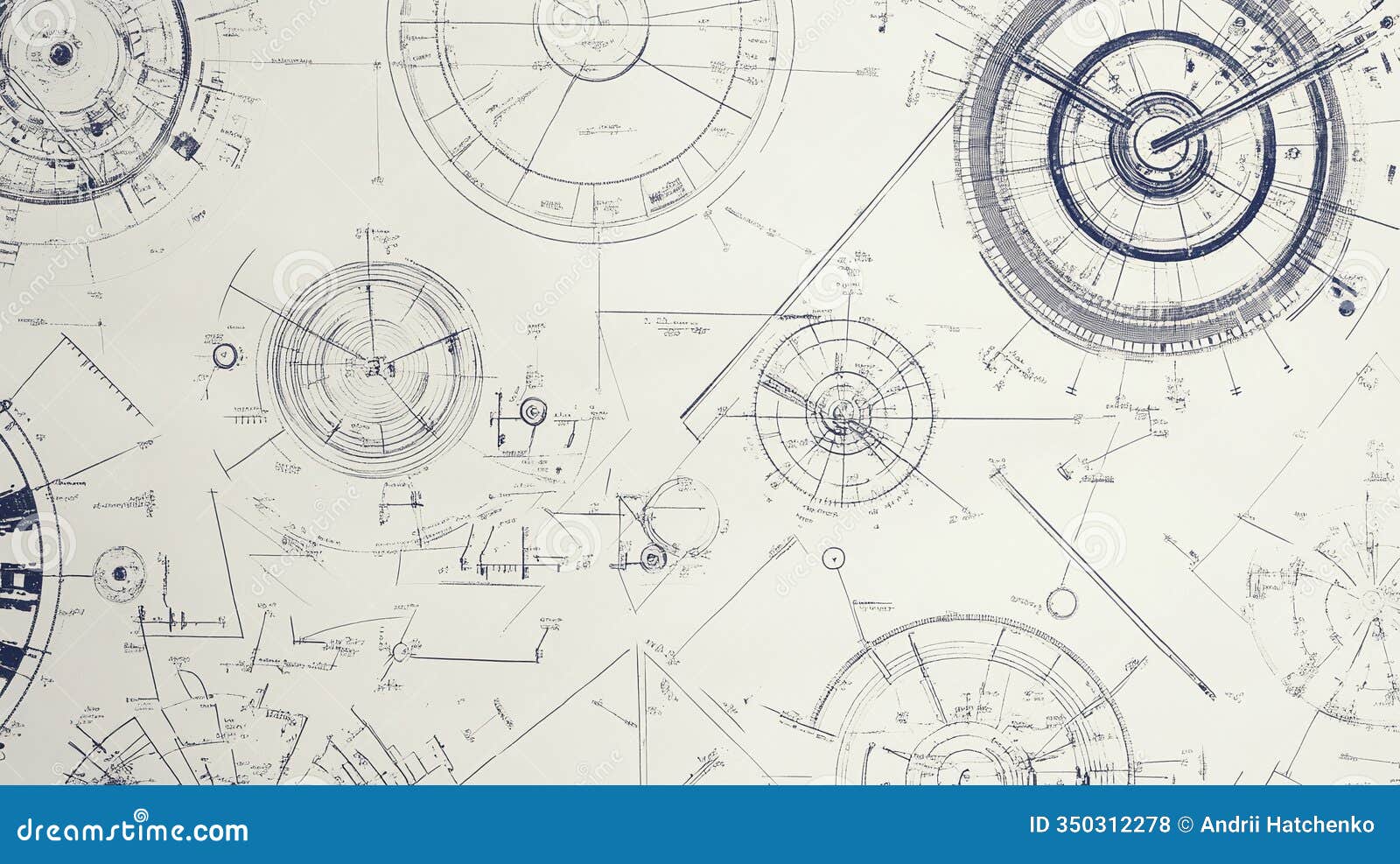 Technical Pattern Featuring Engineering Drawings and Mechanical ...