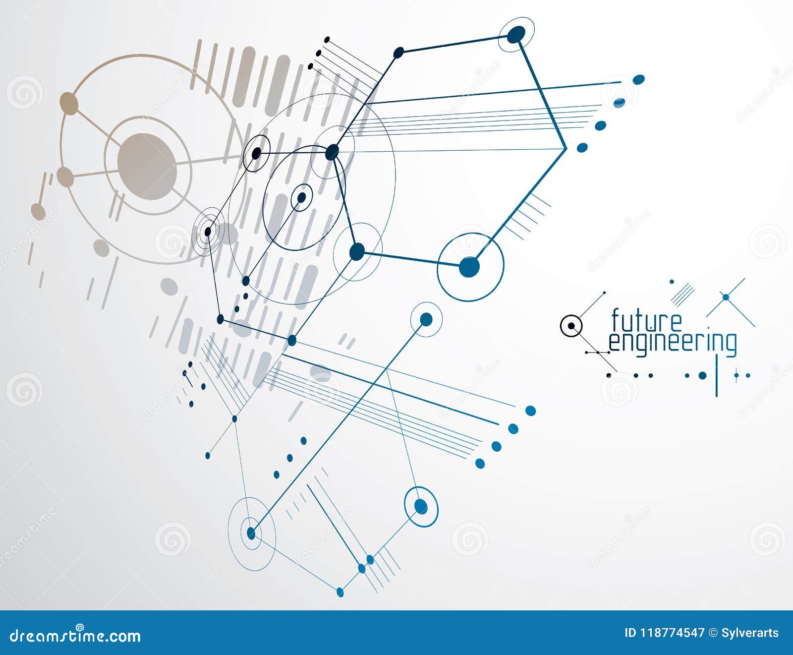 Technical Plan, Abstract Engineering Draft for Use in Graphic an Stock ...