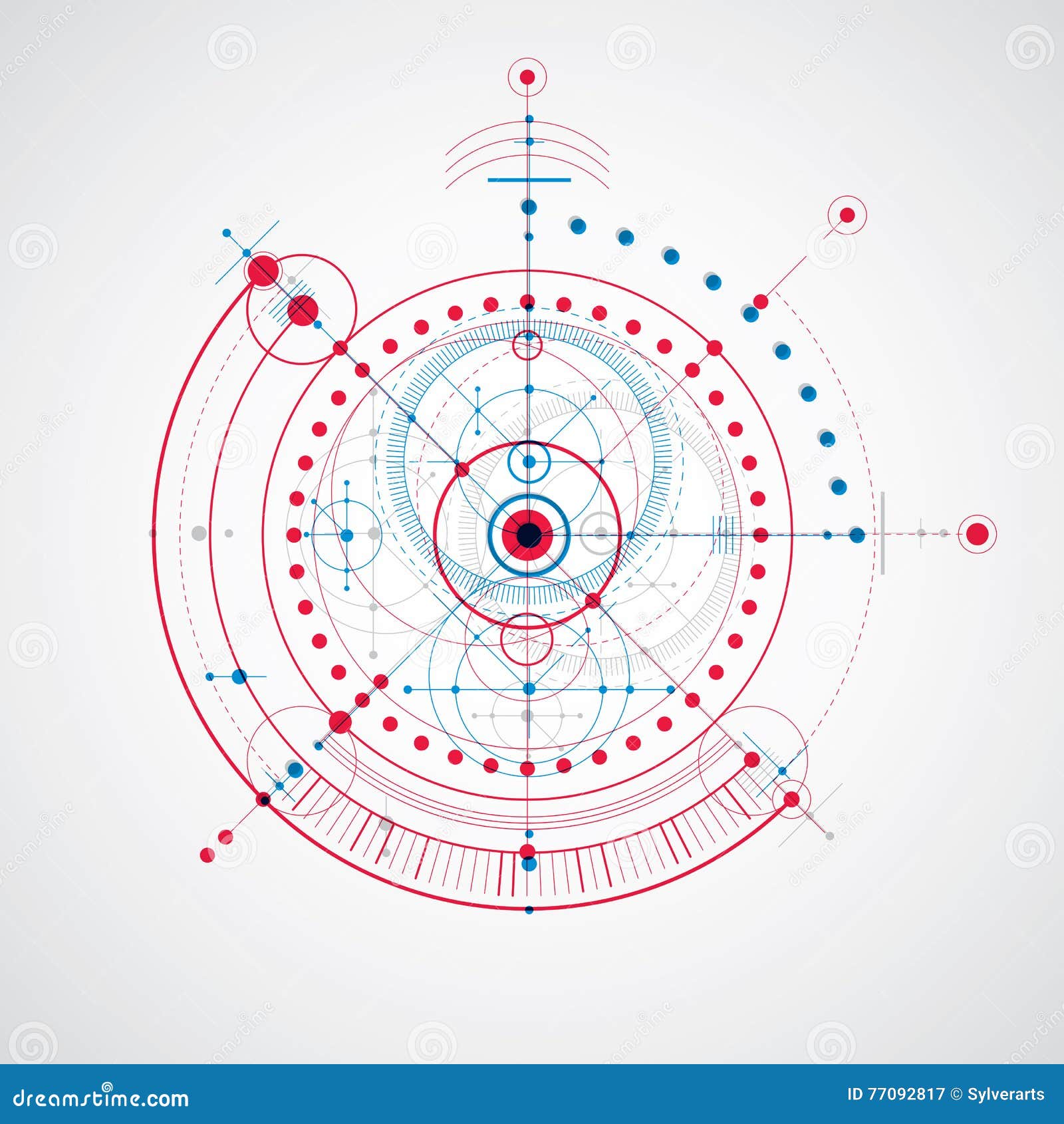 Technical Plan, Abstract Engineering Draft for Use in Graphic an Stock ...