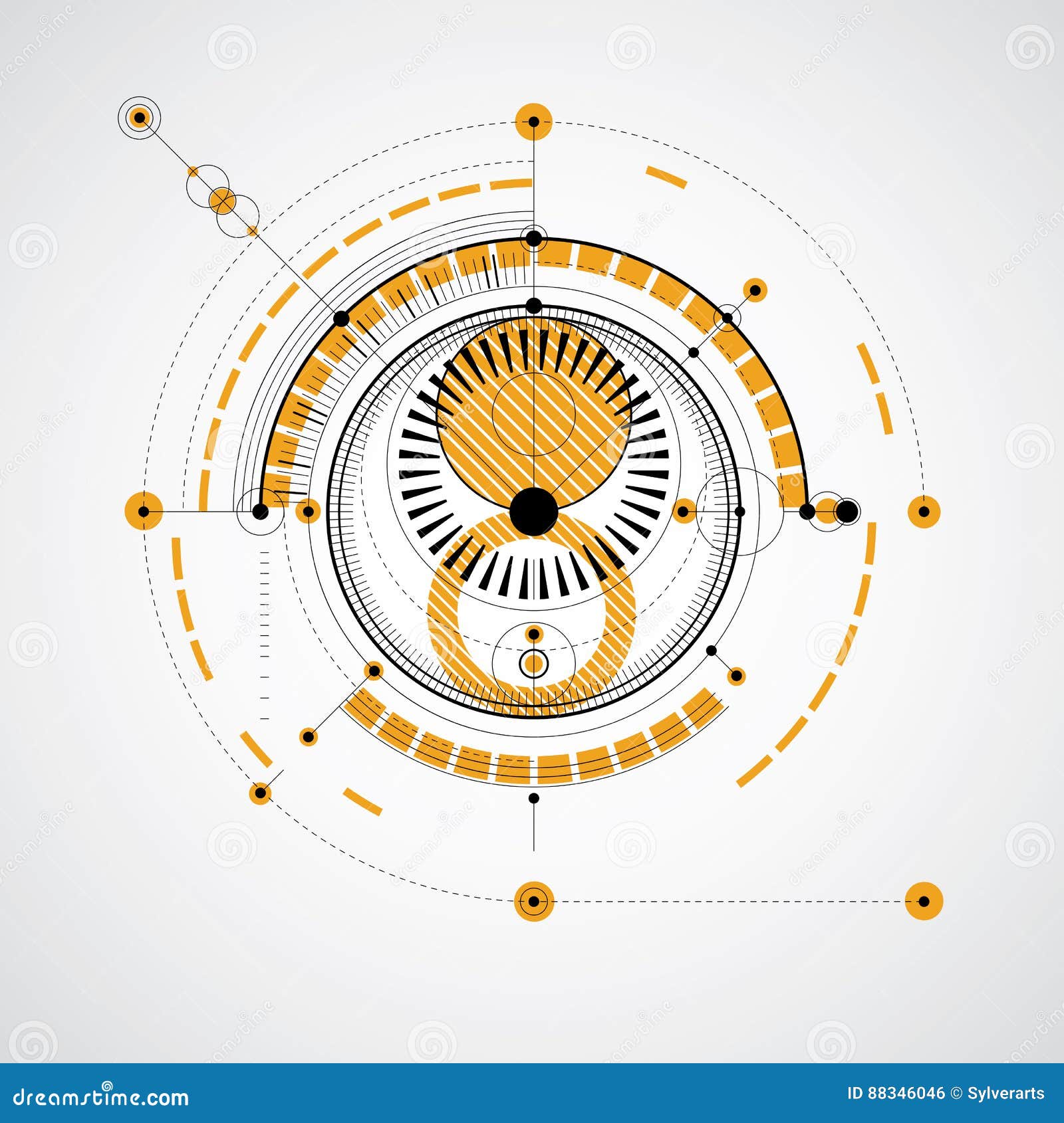Technical Plan, Abstract Engineering Draft for Use in Graphic Stock ...