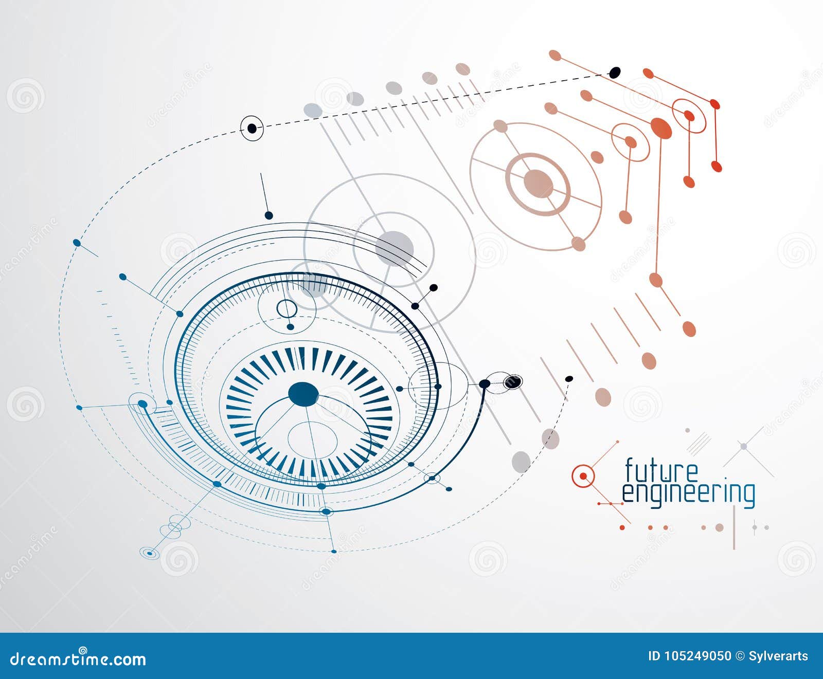 Technical Plan, Abstract Engineering Draft for Use in Graphic an Stock ...
