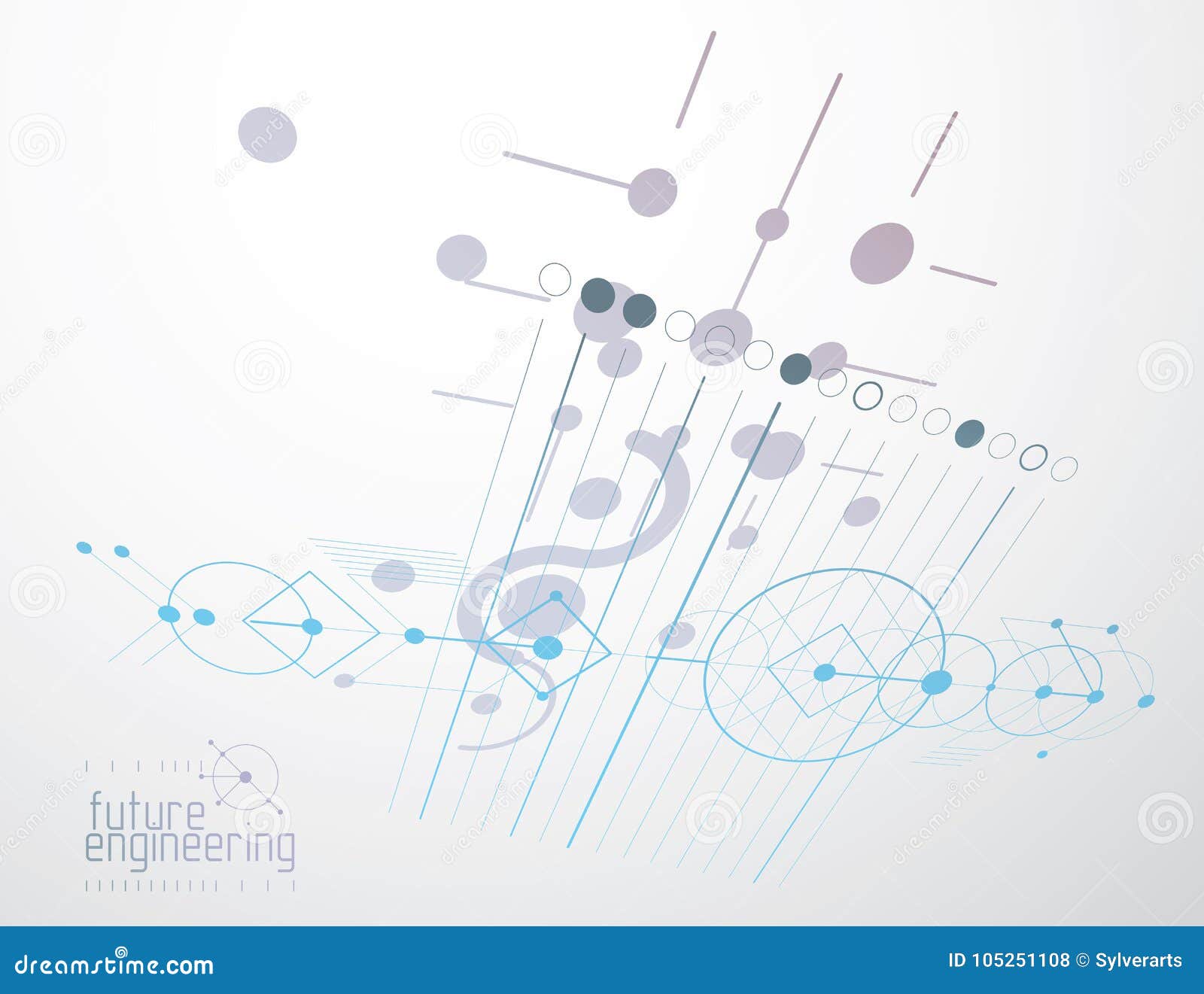 Technical Plan, Abstract Engineering Draft for Use in Graphic an Stock ...