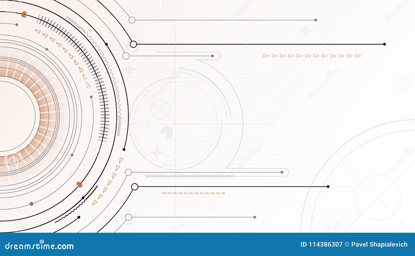 Geometric Technologies on a White Background Stock Illustration ...
