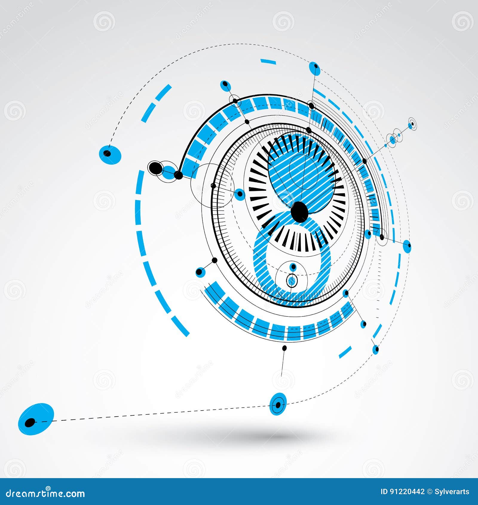 Technical Plan, Blue Abstract Engineering Draft for Use in Graph Stock ...
