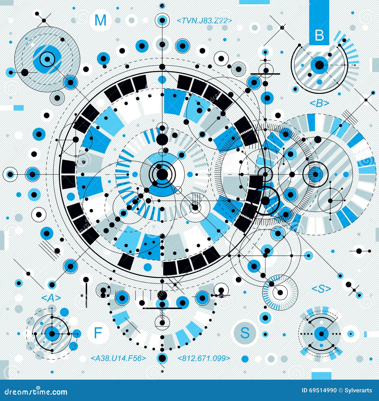 Technical Plan, Engineering Draft. Vector Drawing of Industrial Stock ...