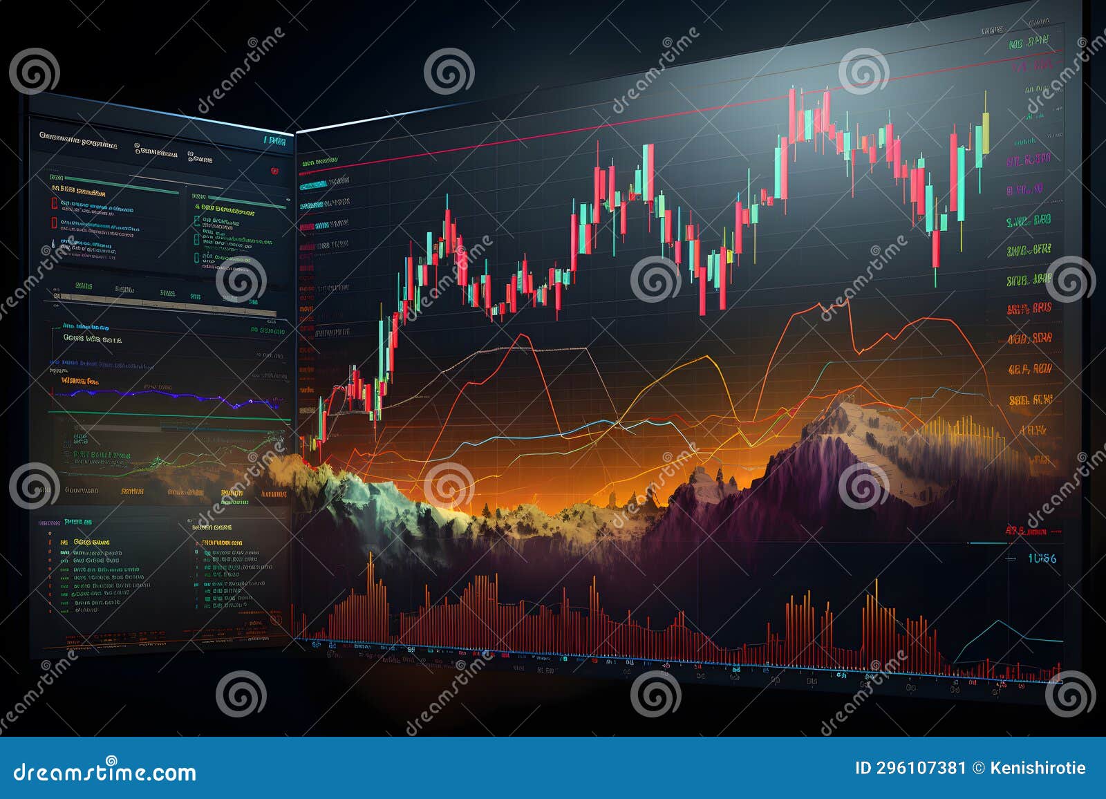 Technical Price Graph and Indicator, Candlestick Chart Screen for ...