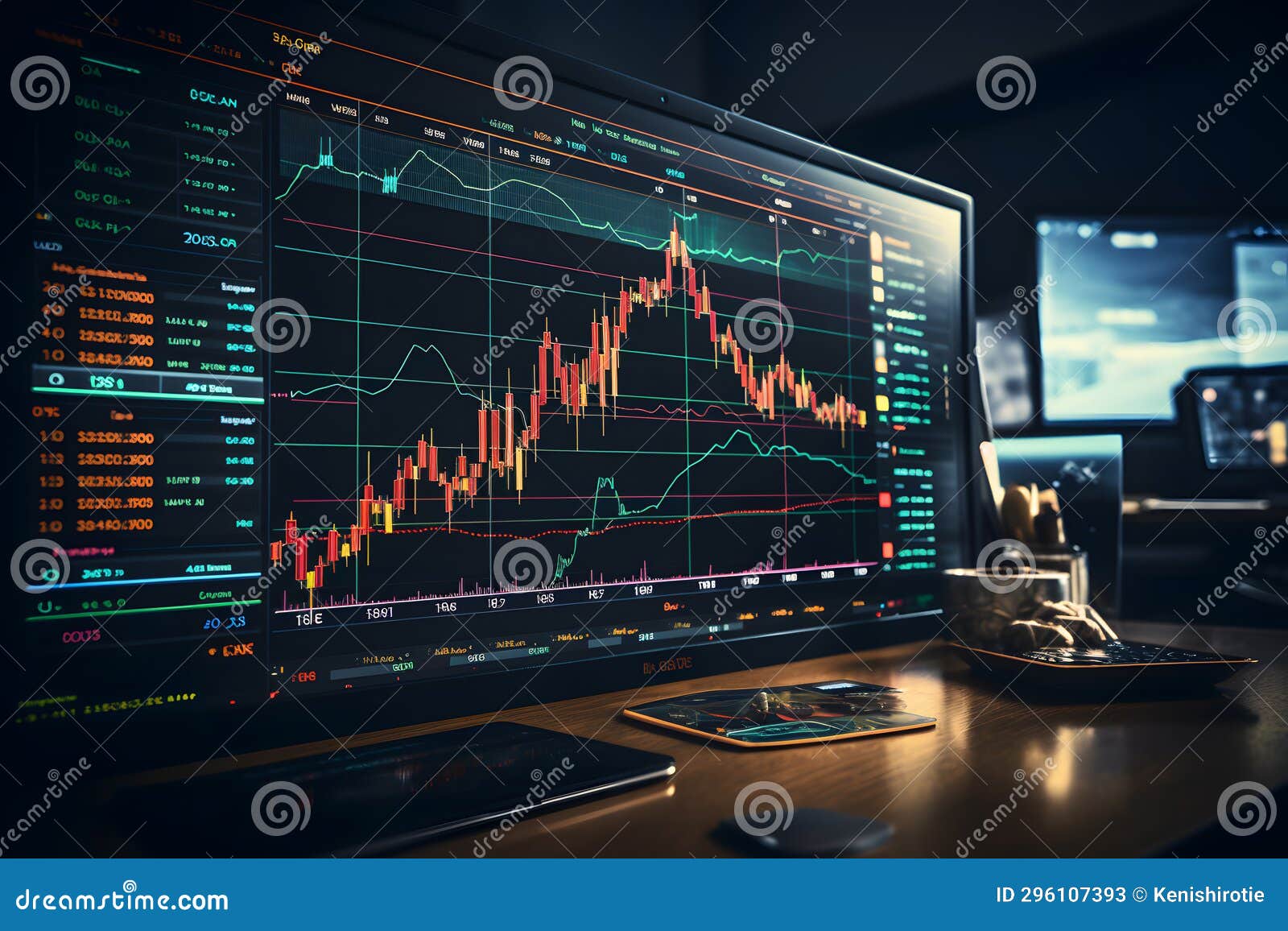 Technical Price Graph and Indicator, Candlestick Chart Screen for ...