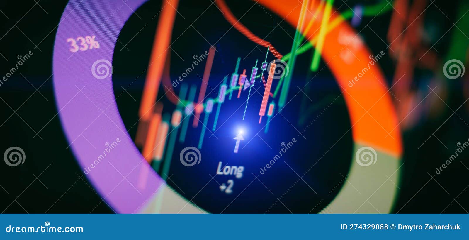 Technical Price Graph and Indicator, Red and Green Candlestick Chart on ...