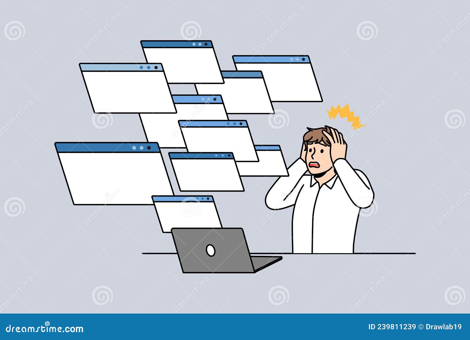 Technical Problem and Error Concept Stock Vector - Illustration of ...