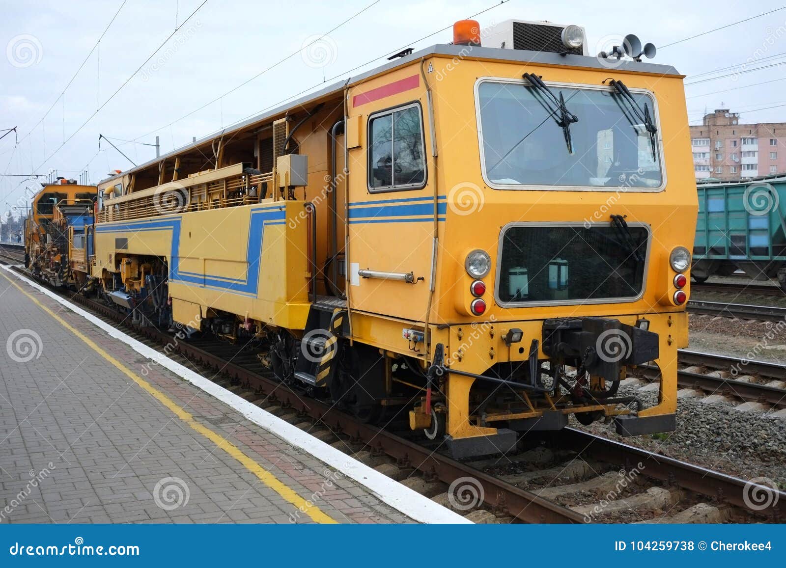 Technical Railway Repair Train. View on the Maintenance Train on ...