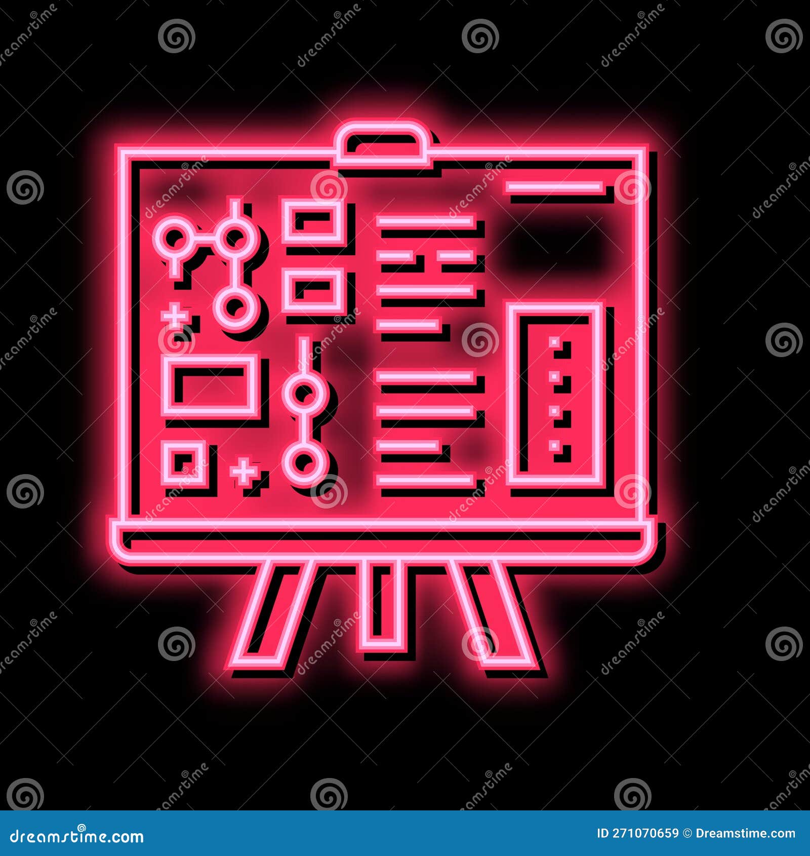 Technical Report Neon Glow Icon Illustration Stock Vector ...