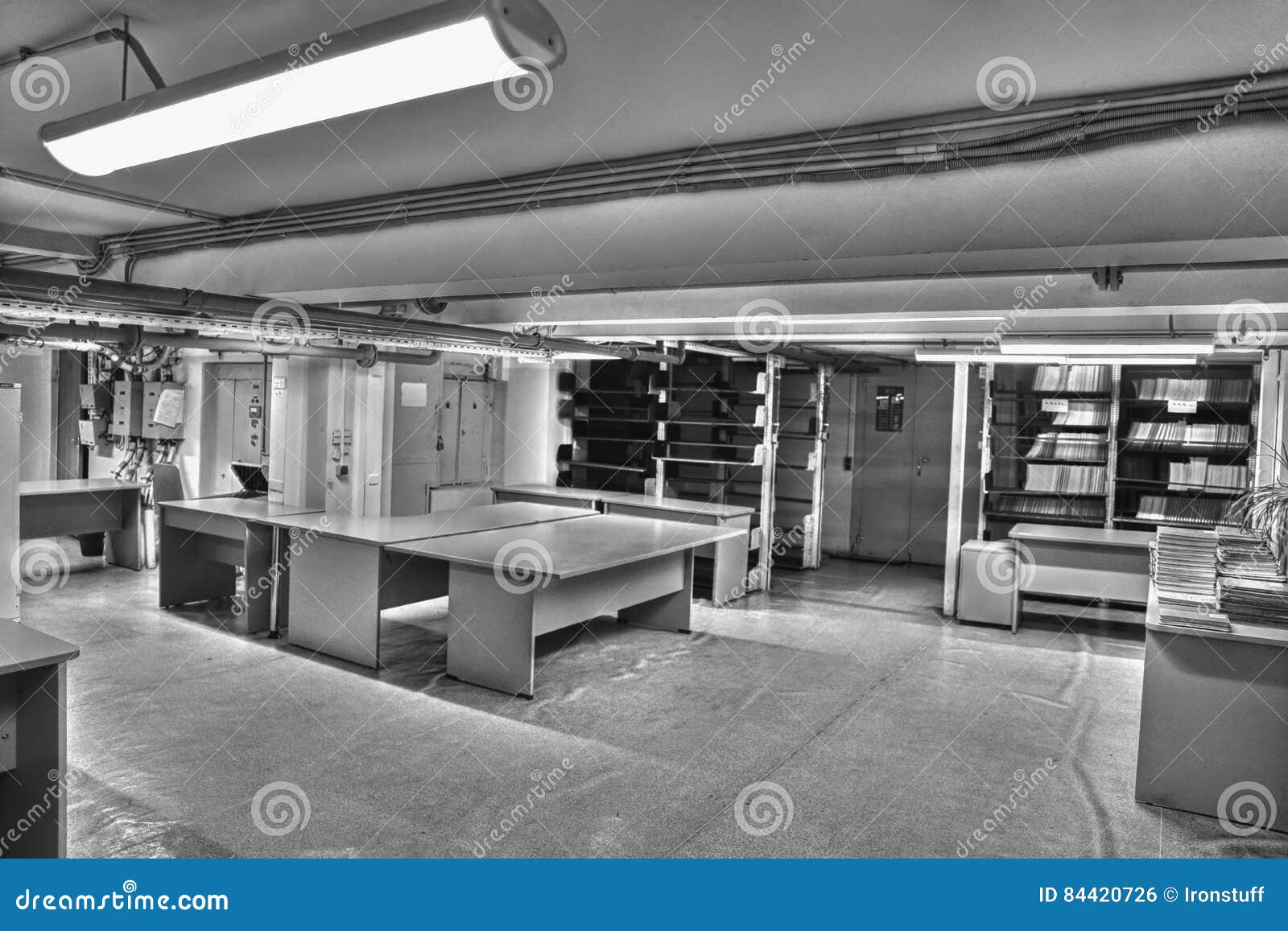 The Technical Room in the Basement Stock Photo - Image of ...