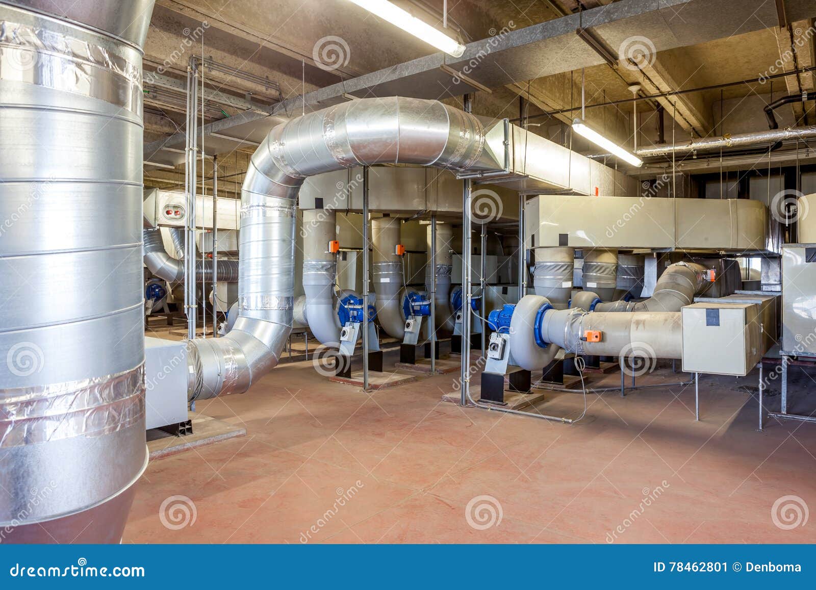 Technical Room with Exhaust Stock Image - Image of system, turbo: 78462801