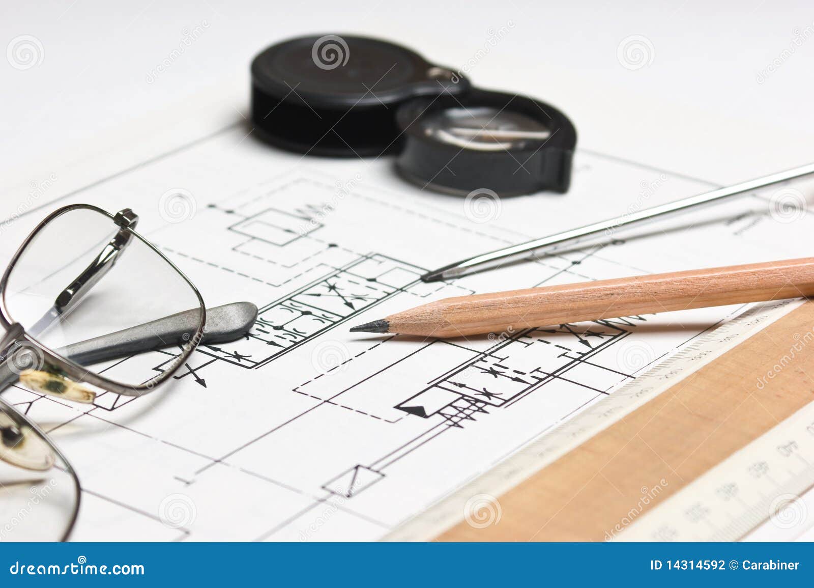 Technical schemes stock photo. Image of engineer, design - 14314592