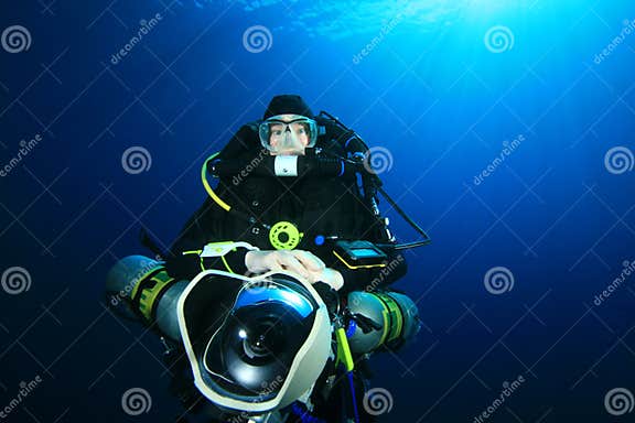 Technical Scuba Diver stock photo. Image of adventure - 18181026