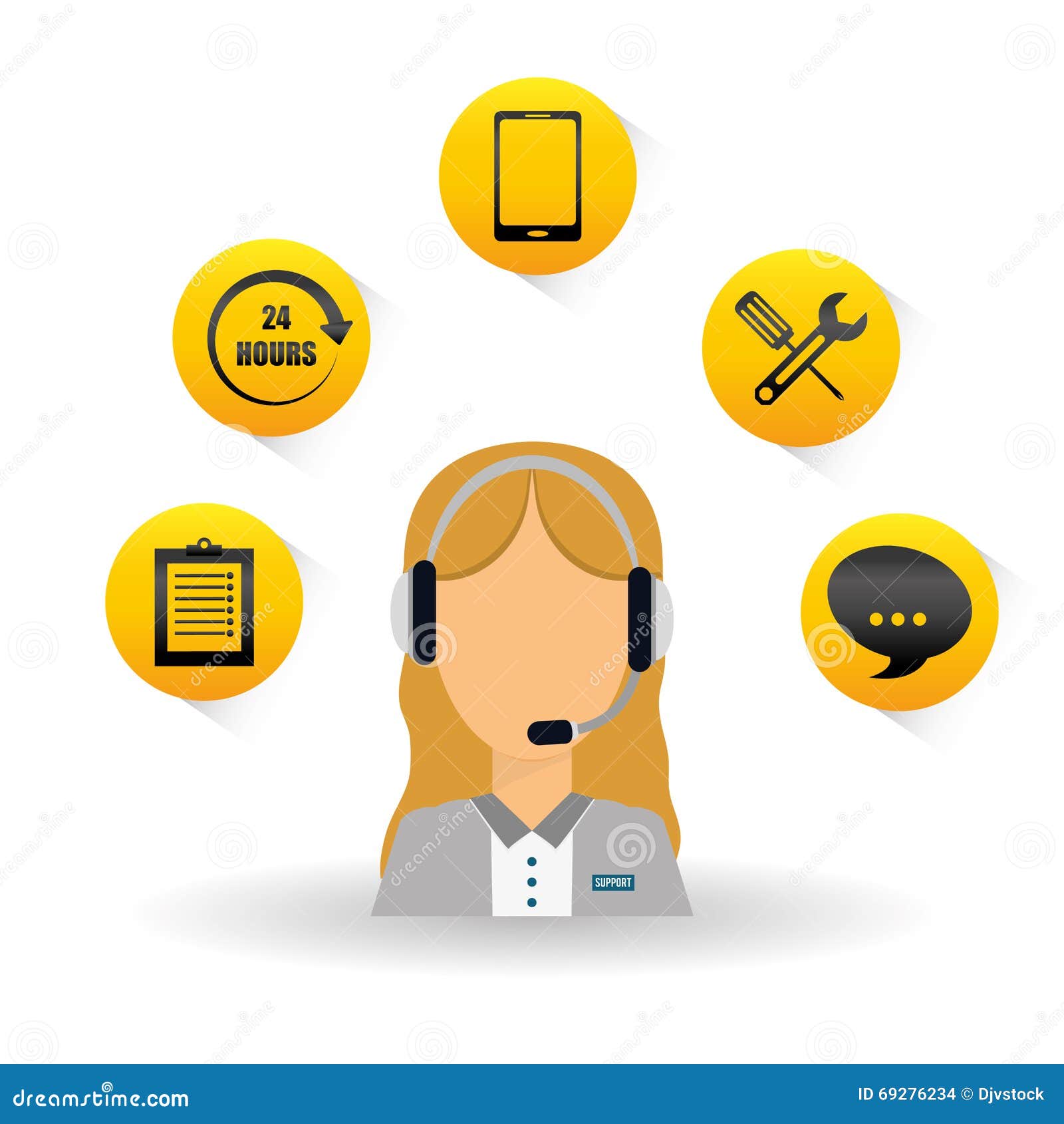 Technical Service and Call Center Icon Design, Vector Illustration ...