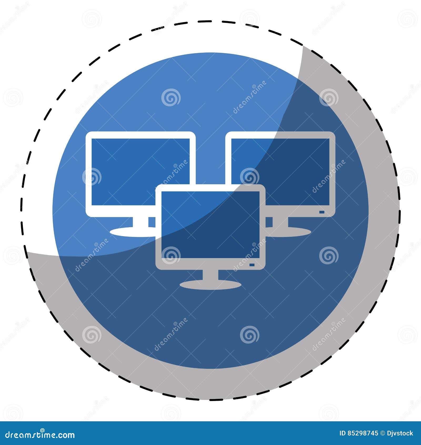 Technical Service Computers Icon Stock Illustration - Illustration of ...