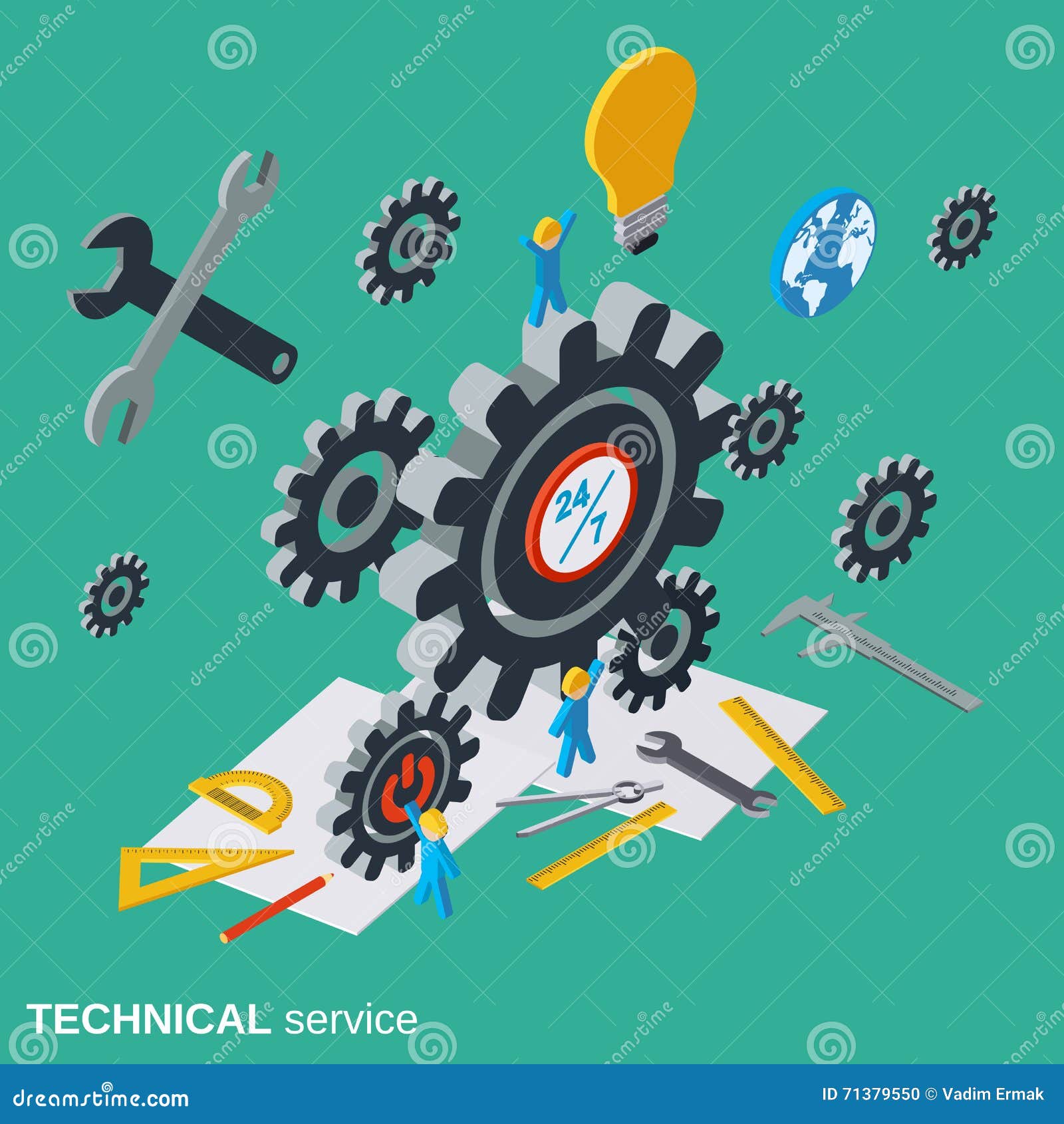Technical Service, Customer Support Vector Concept Stock Vector ...