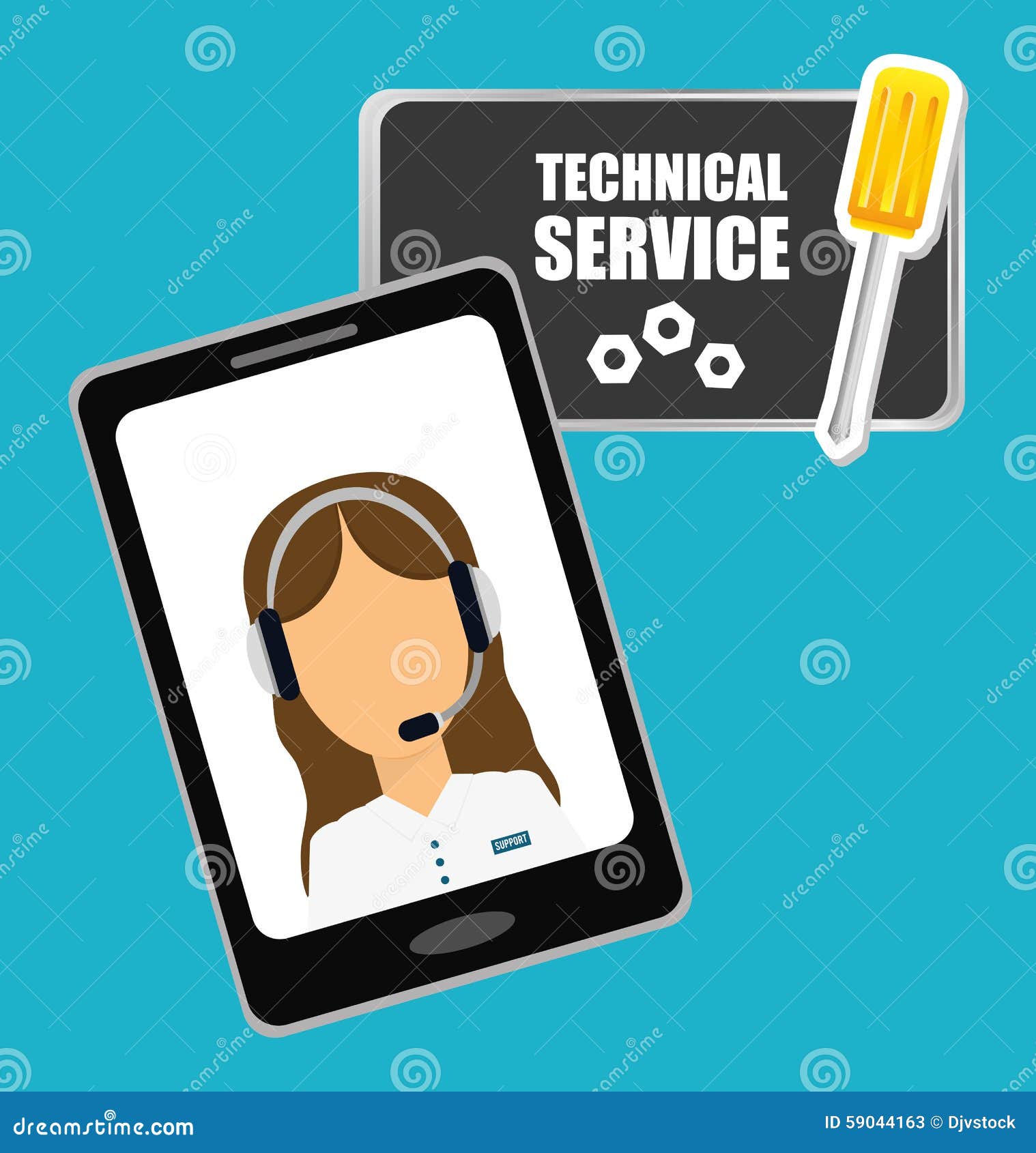 Technical service design stock vector. Illustration of consultant ...