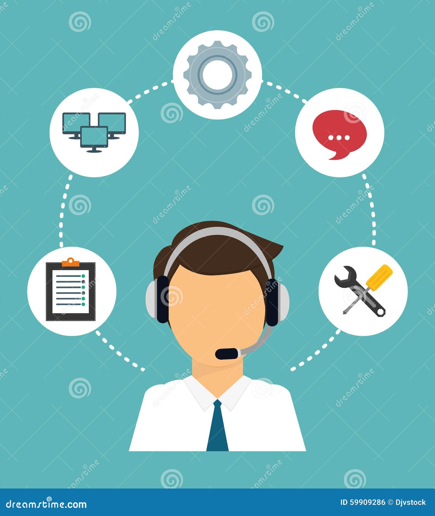 Technical service design. stock vector. Illustration of service - 59909286