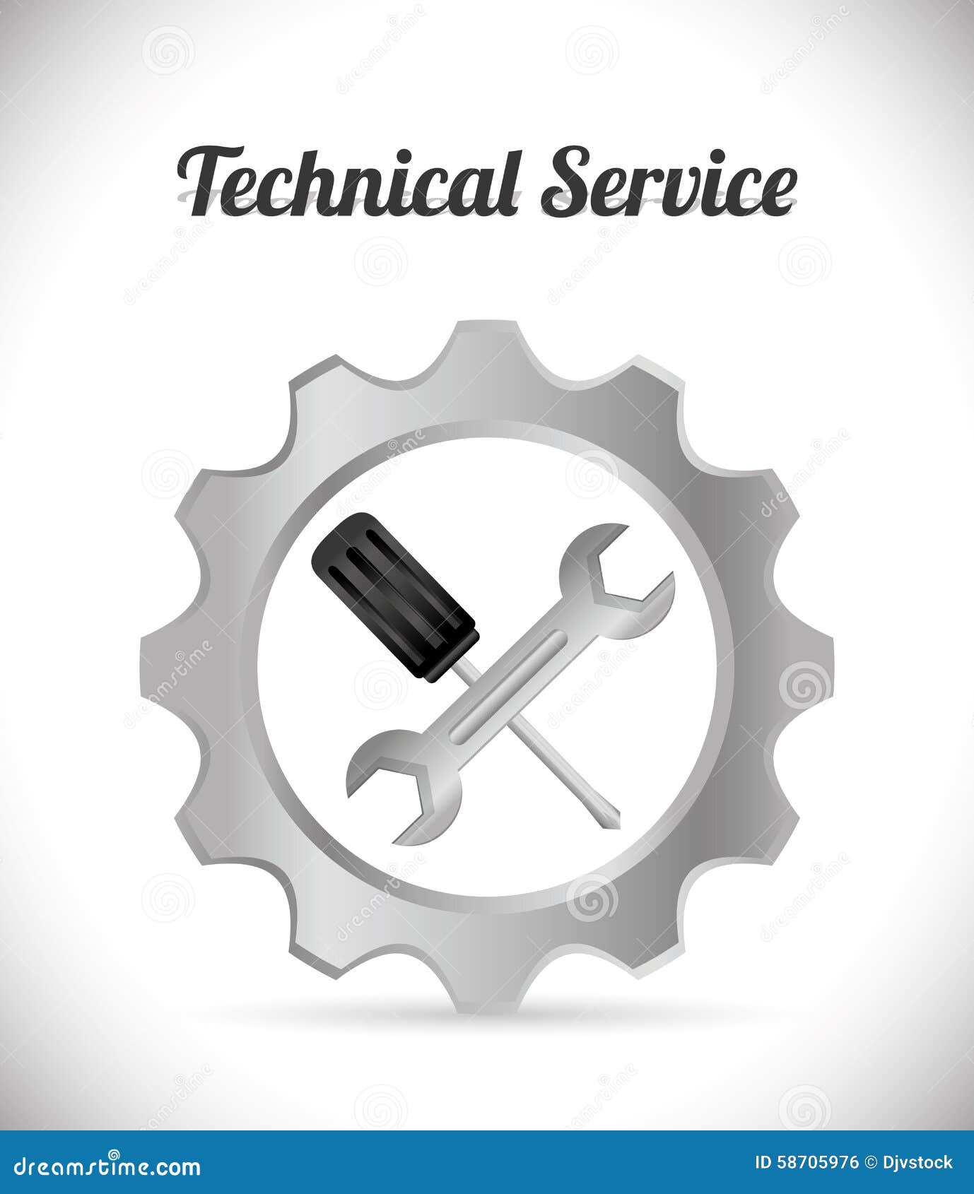 Technical service design. stock vector. Illustration of handle - 58705976