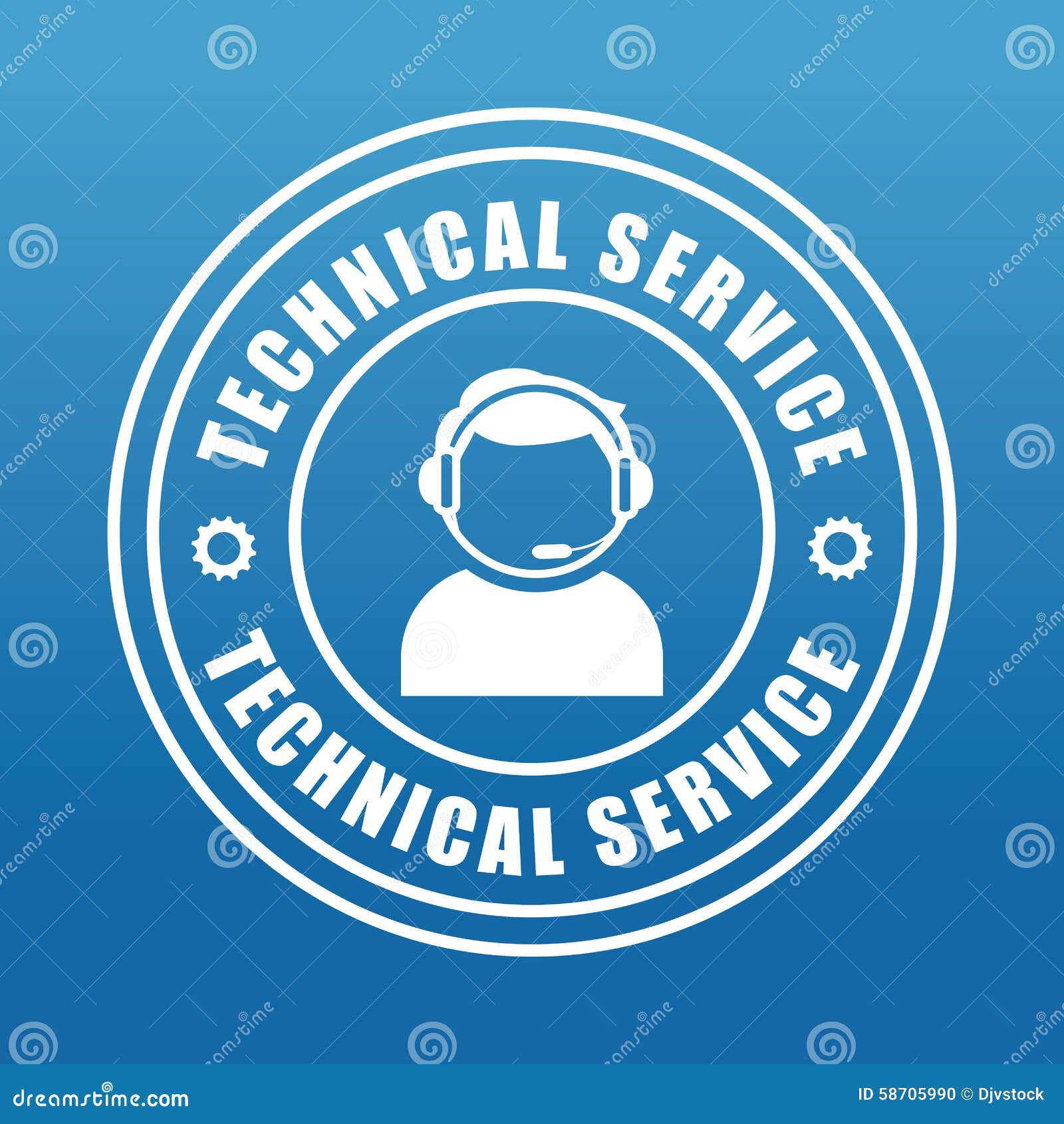 Technical service design. stock vector. Illustration of operator - 58705990
